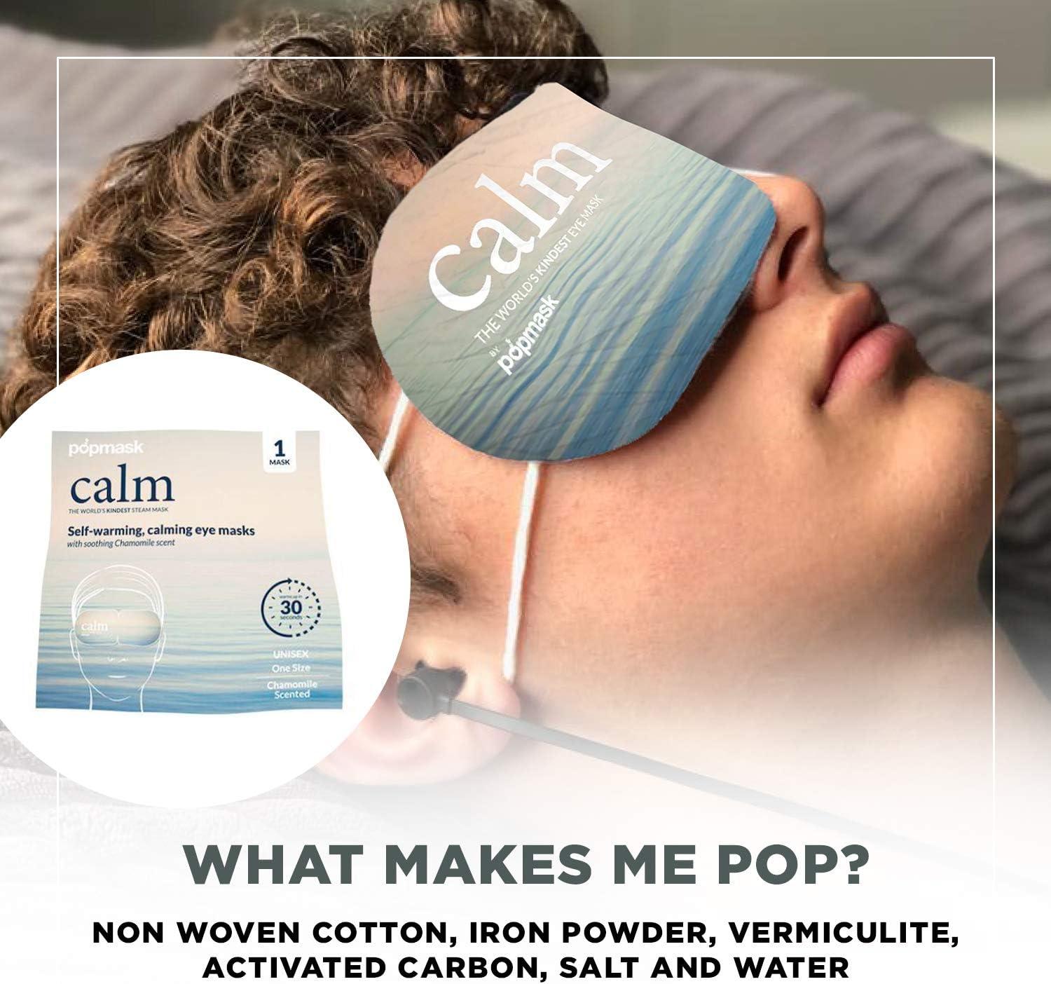 Popmask Calm Self Warming Eye Mask - Headache & Puffy Eyes Relief, Dry ...