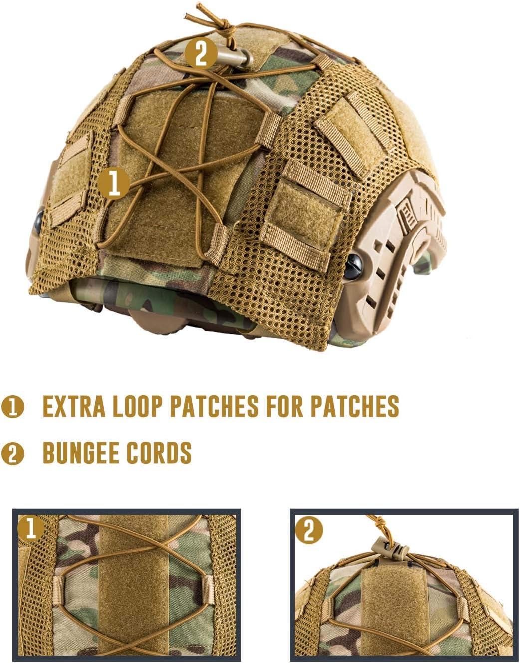 OneTigris Multicam Helmet Cover ZKB06 - Green Large Cloth Cover for ...