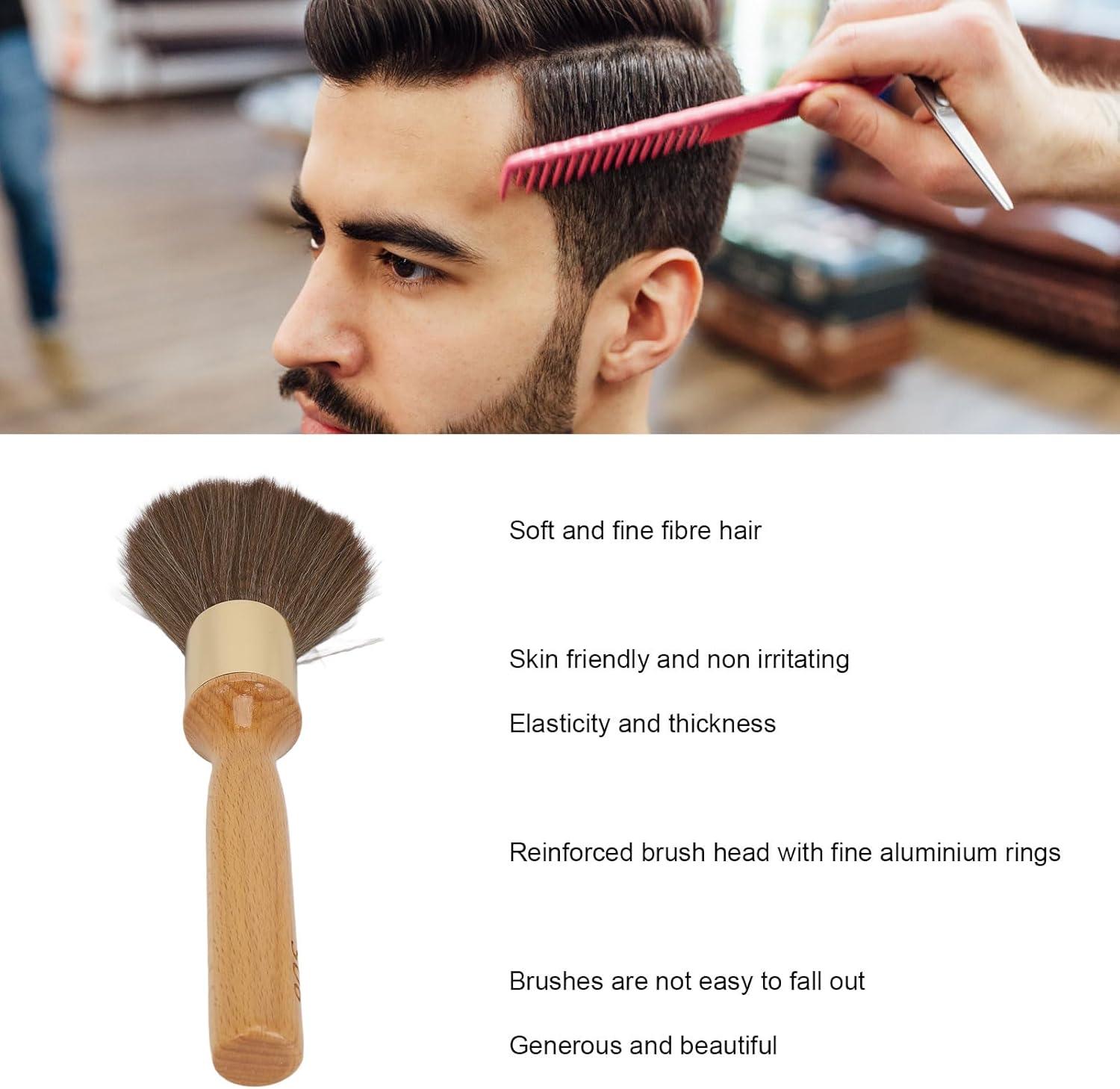 Hair Cutting Neck Duster Brush Barber Neck Duster Brush Beech Wood Neck ...