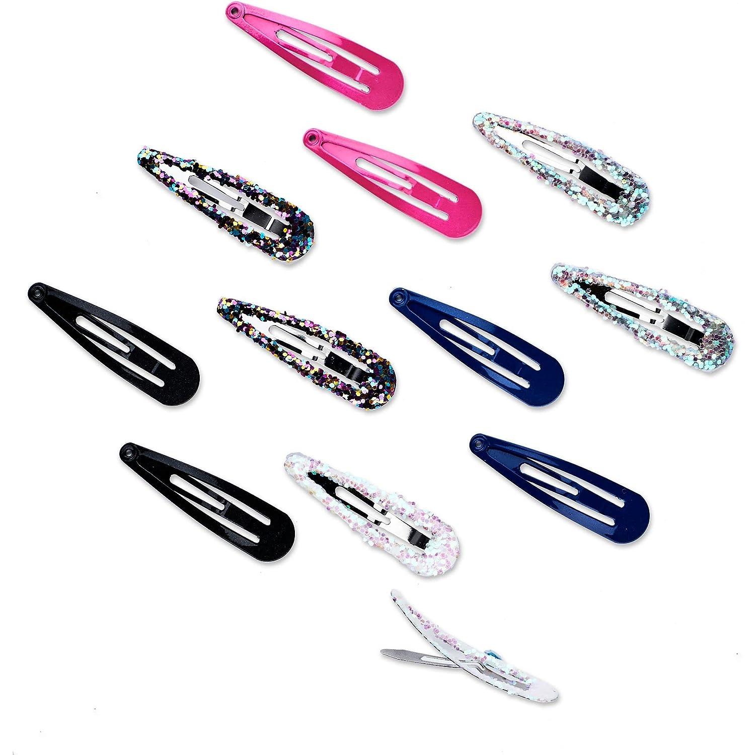 Scunci Chunky Glitter & Solid Snap Clips - 12-Pack | Buy Now with ...