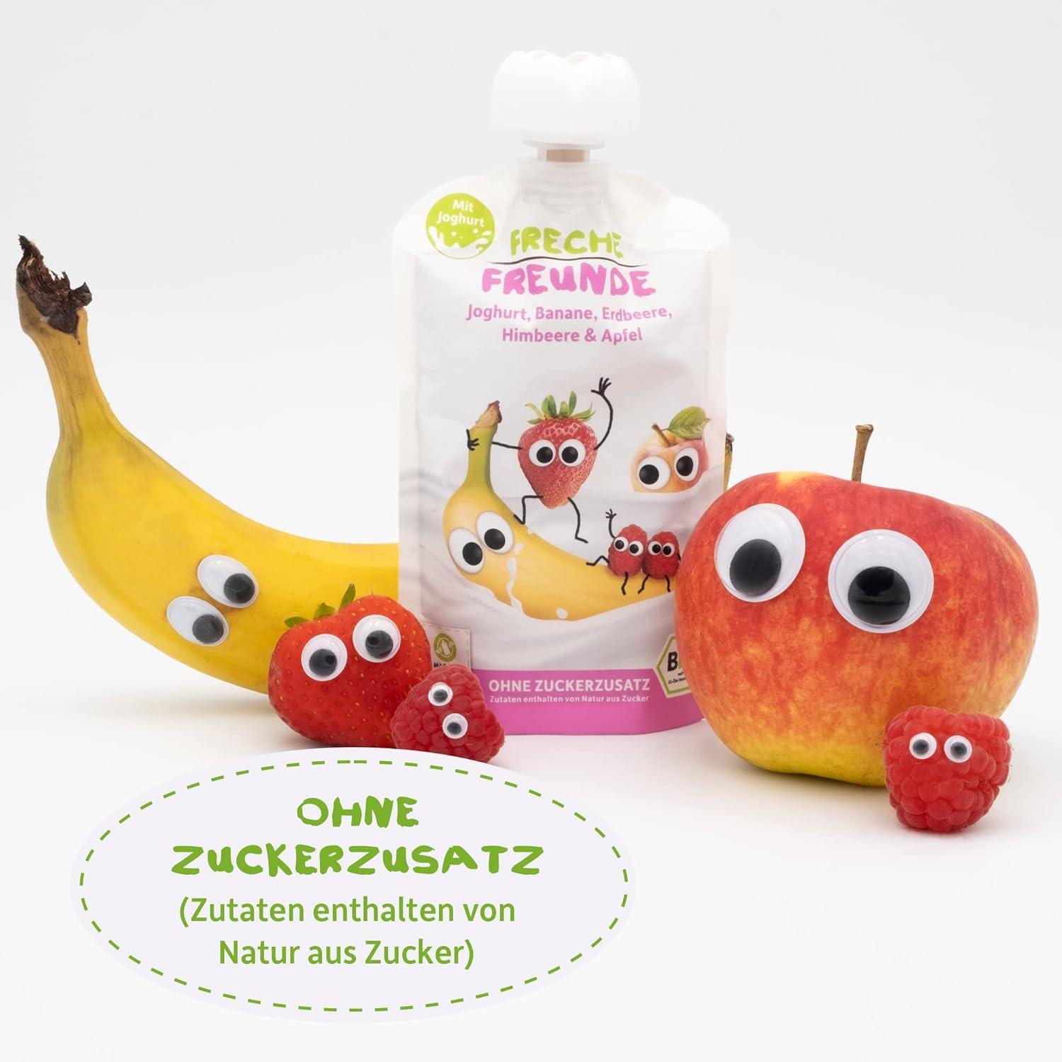 Cheeky Friends Bio Quetschie - Organic Fruit Puree with Yoghurt for ...