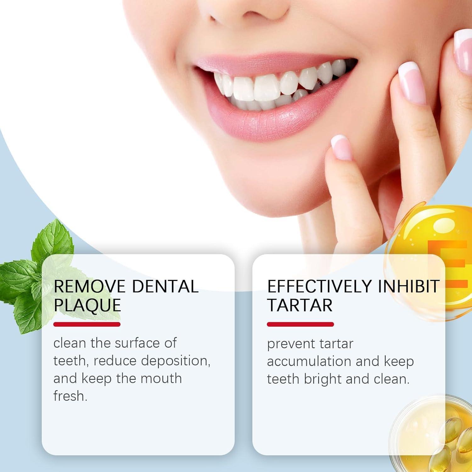 Natural Whitening Toothpaste Teeth Whitening and Stain Removal Fluoride ...