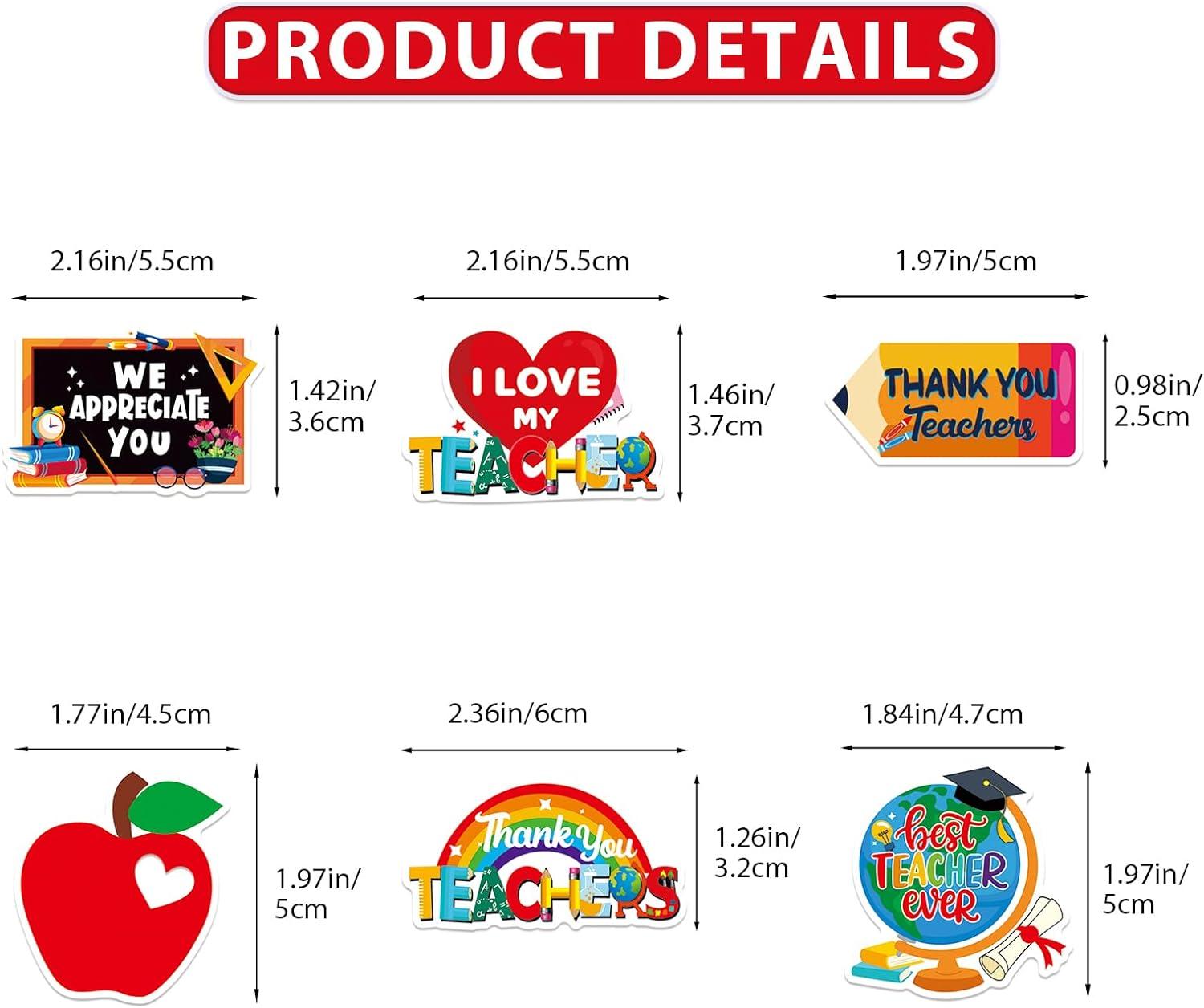 24Pcs Thank You Teacher Cupcake Toppers Thank You Cupcake Toppers ...