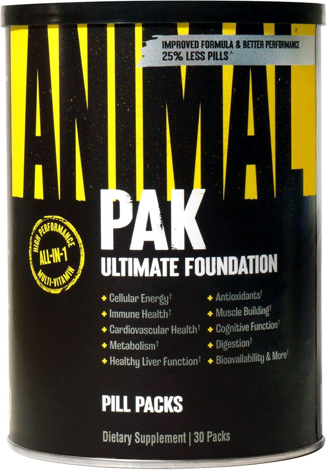 Animal Pak - Convenient All-in-One Vitamin & Supplement Pack - Zinc ...