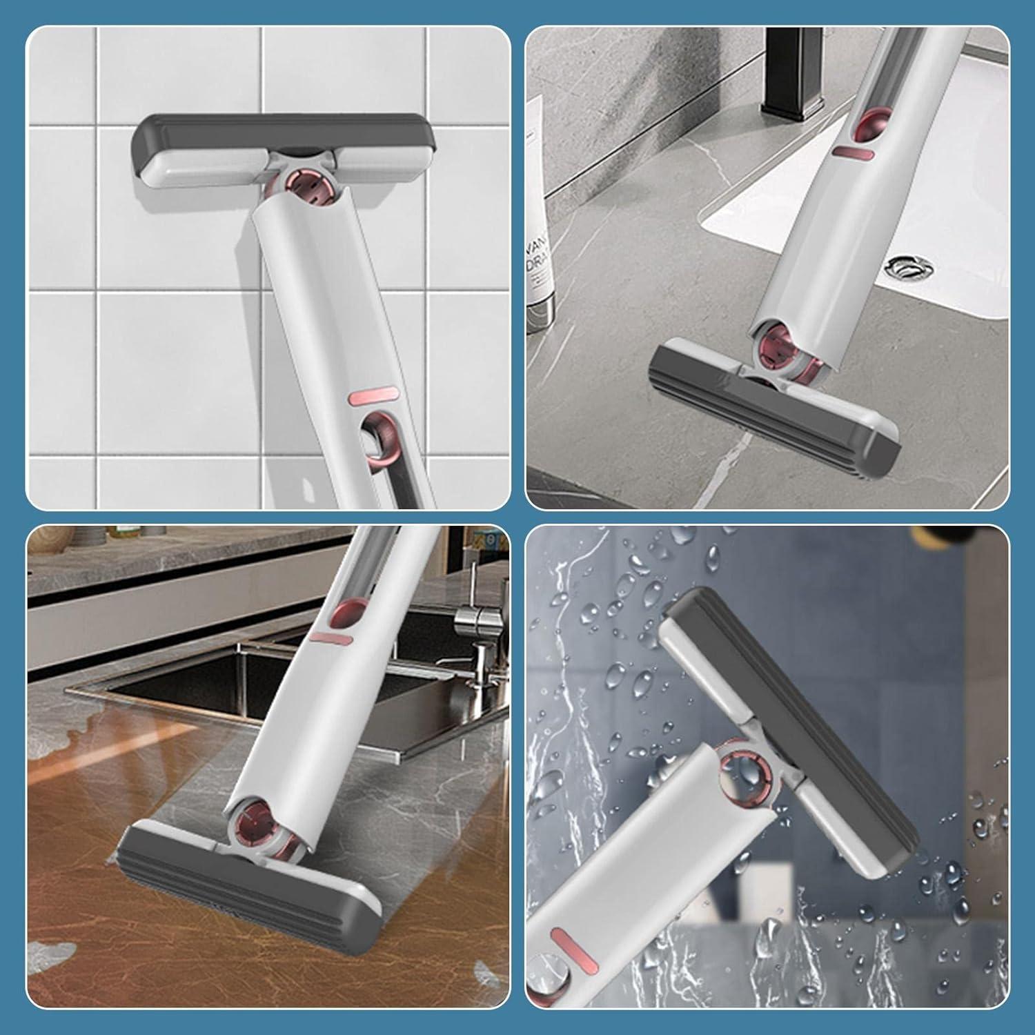 Mini Mop - Mini Portable Short Mop Self-Squeeze Glass Wiper | Wet and ...