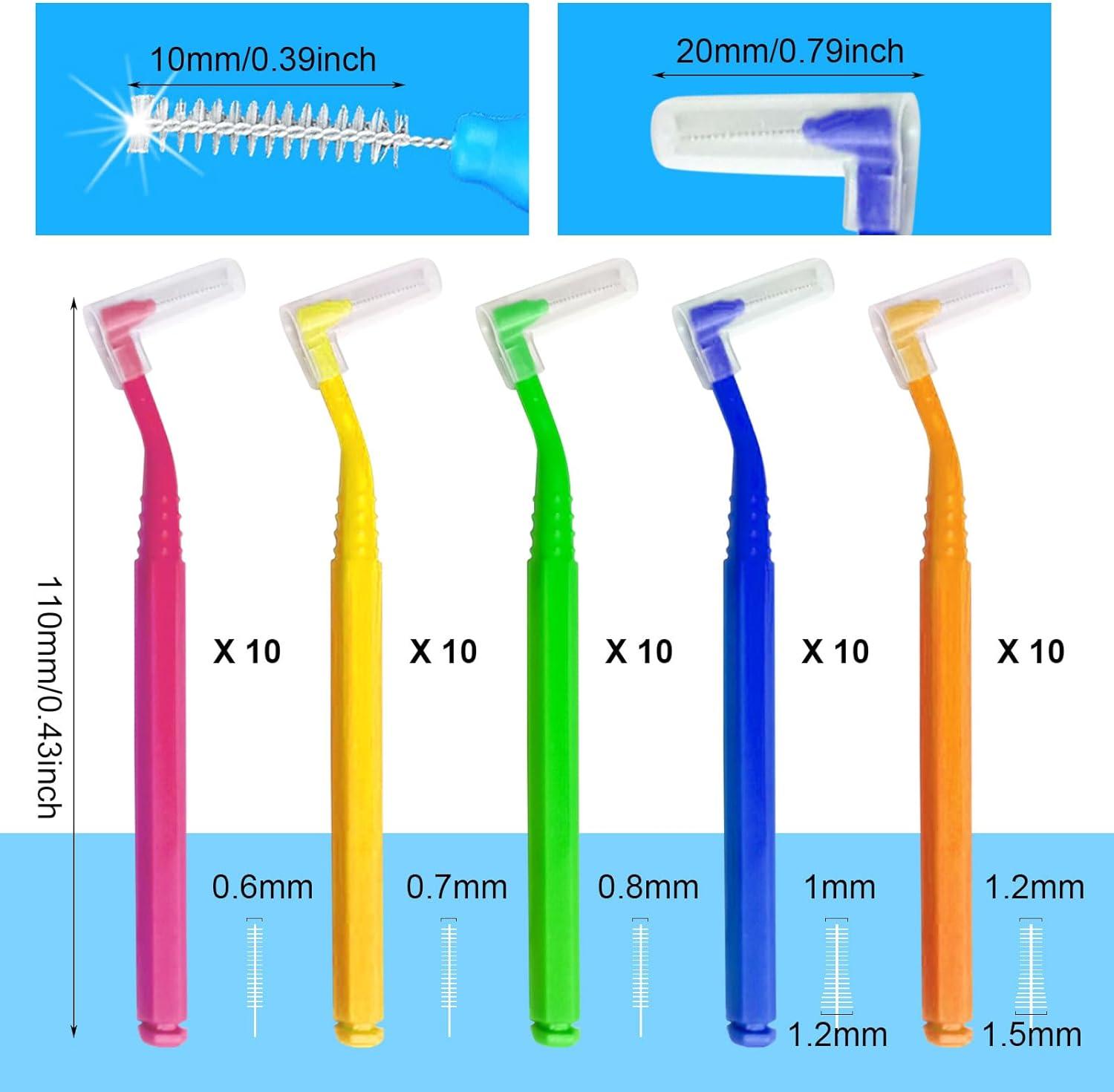 SKHAOVS 50 Interdental Brushes for Teeth and Gums - Orthodontic Care ...
