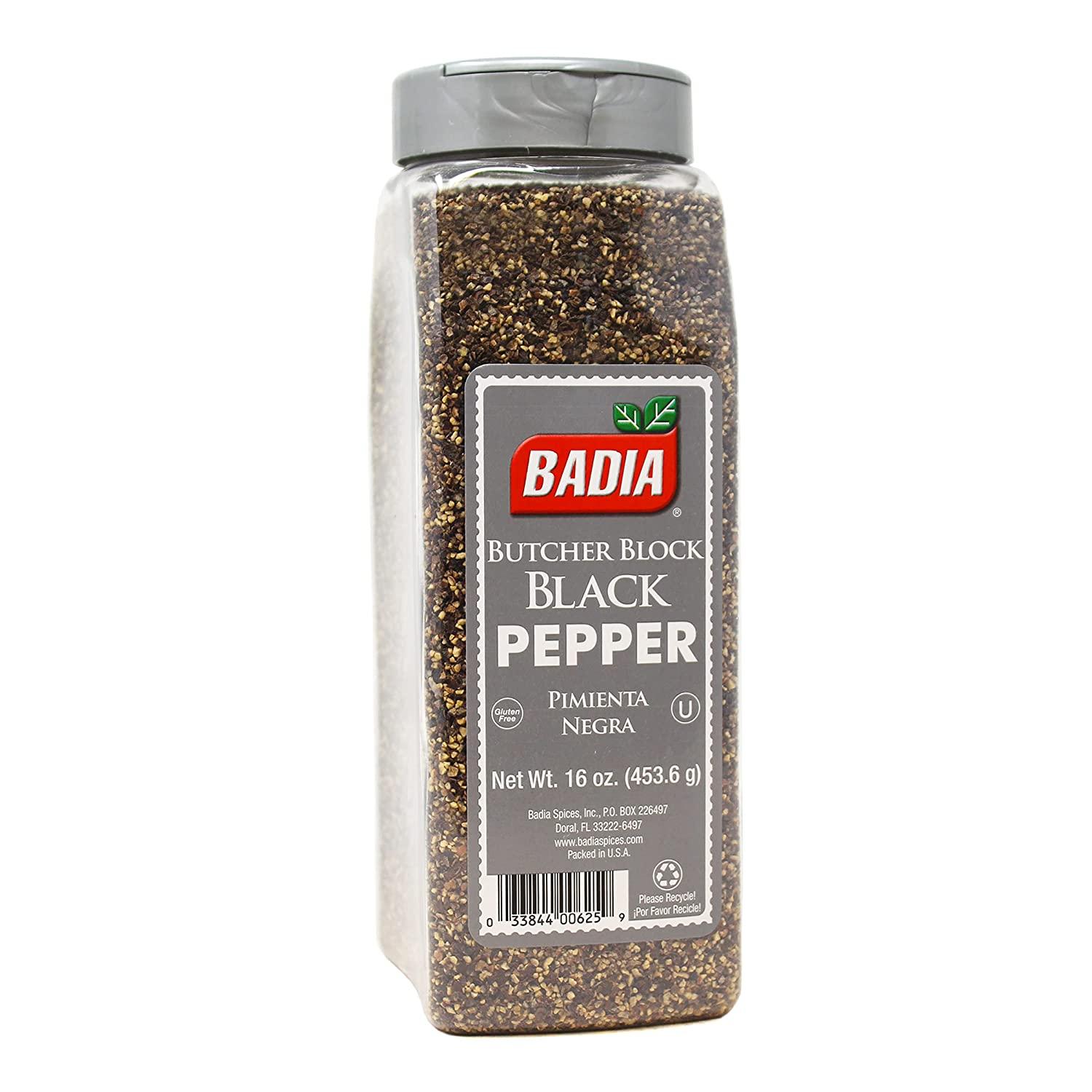 Badia Black Pepper Butcher Block - 16 Ounce | Premium Quality Seasoning ...