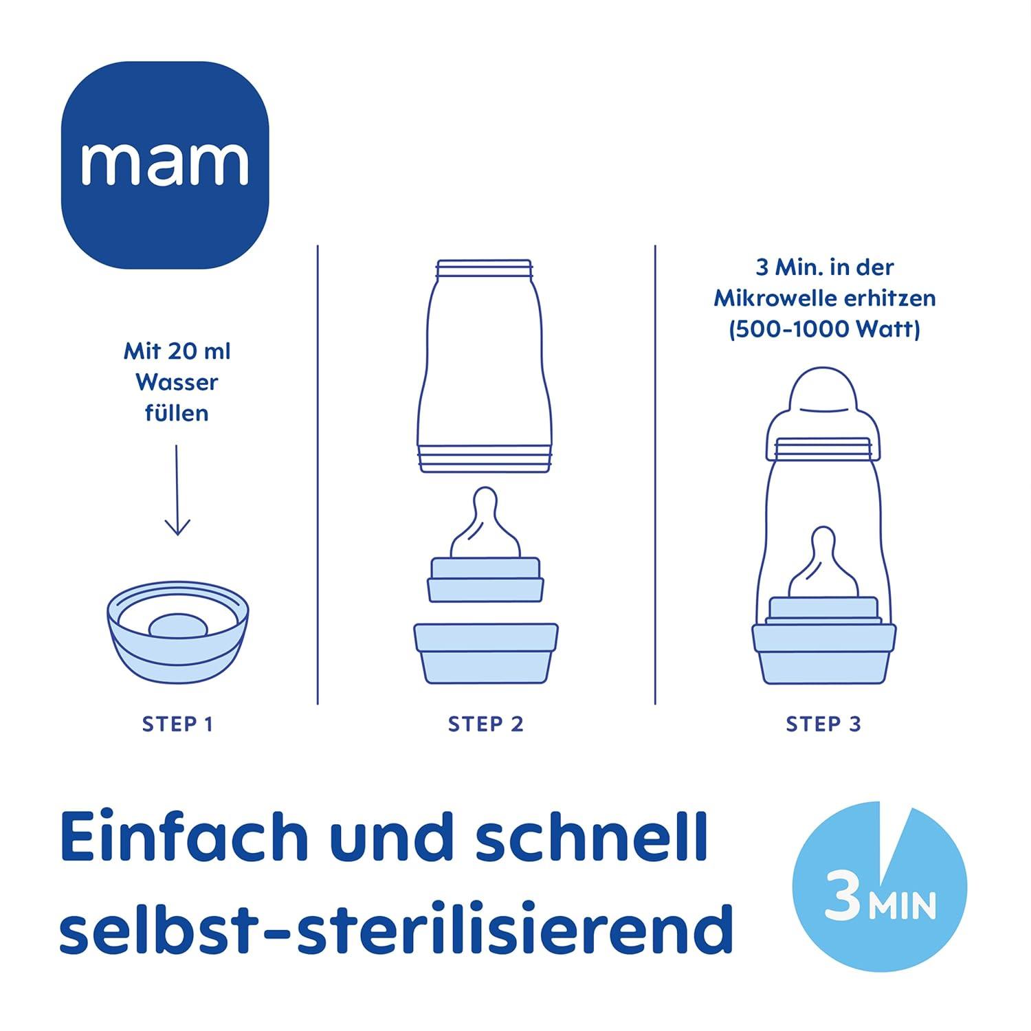 MAM Easy Start Anti-Colic Starter Set | Baby Gift Set with Pacifiers ...