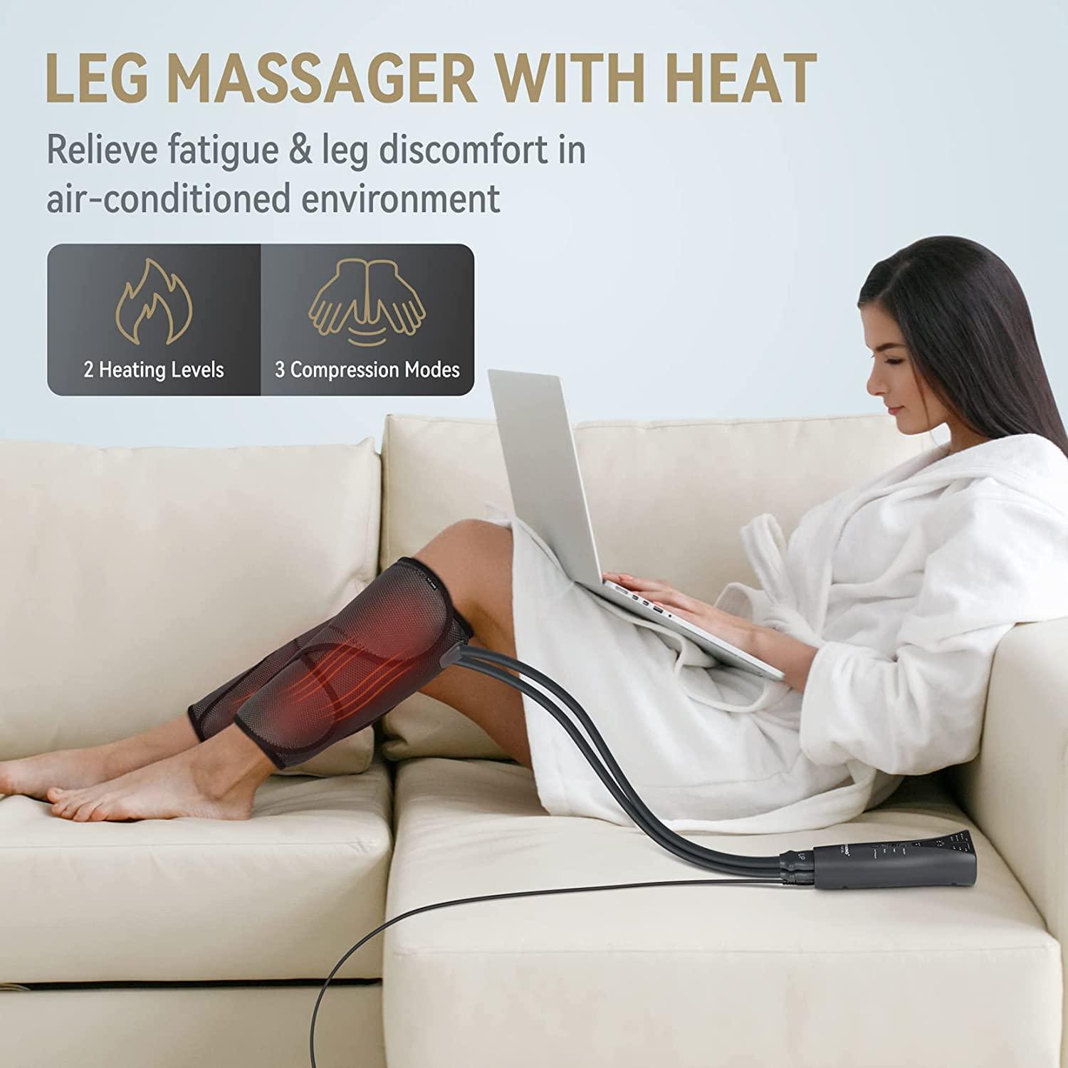 FIT KING Leg Massager with Heat - Circulation Calf Massager | 3 Modes ...