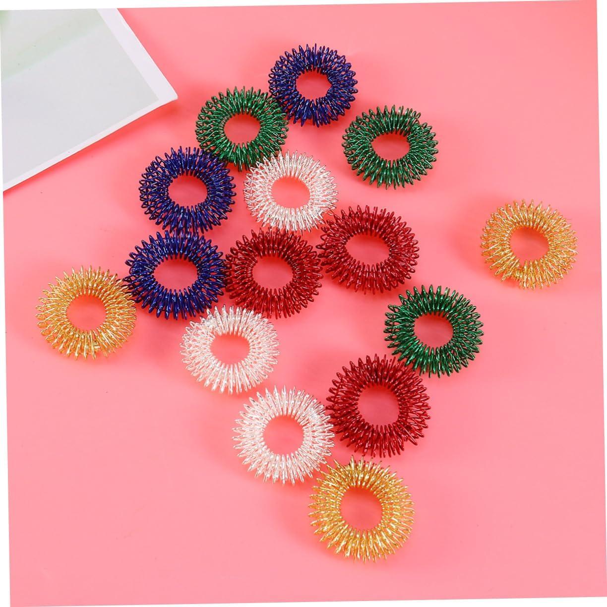 Collbath 15-St Finger Medicine Massage Toy - Acupressure Fidget Ring ...