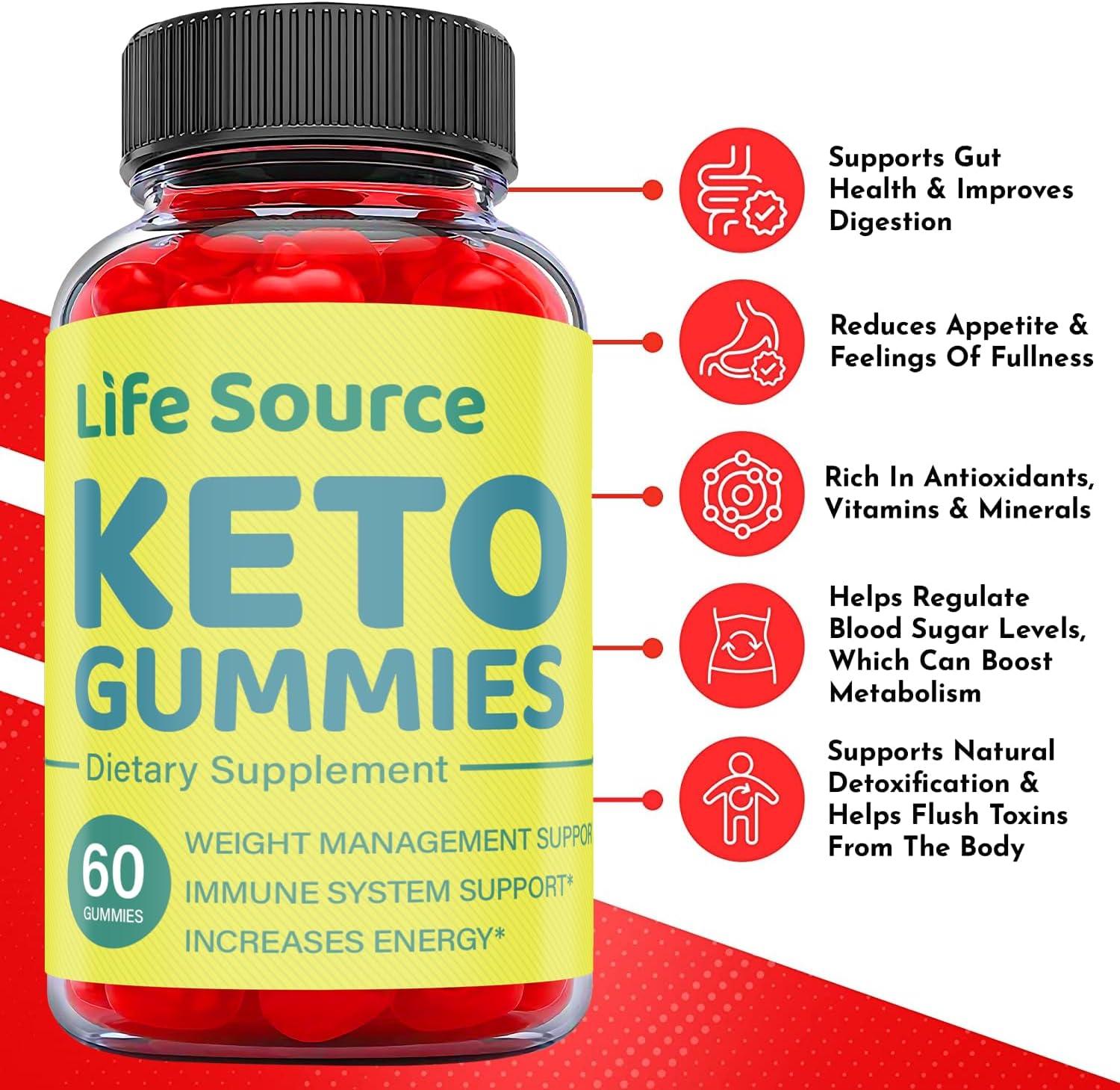 (3 Pack) Life Source Keto Gummies - Official Formula Vegan - Life ...