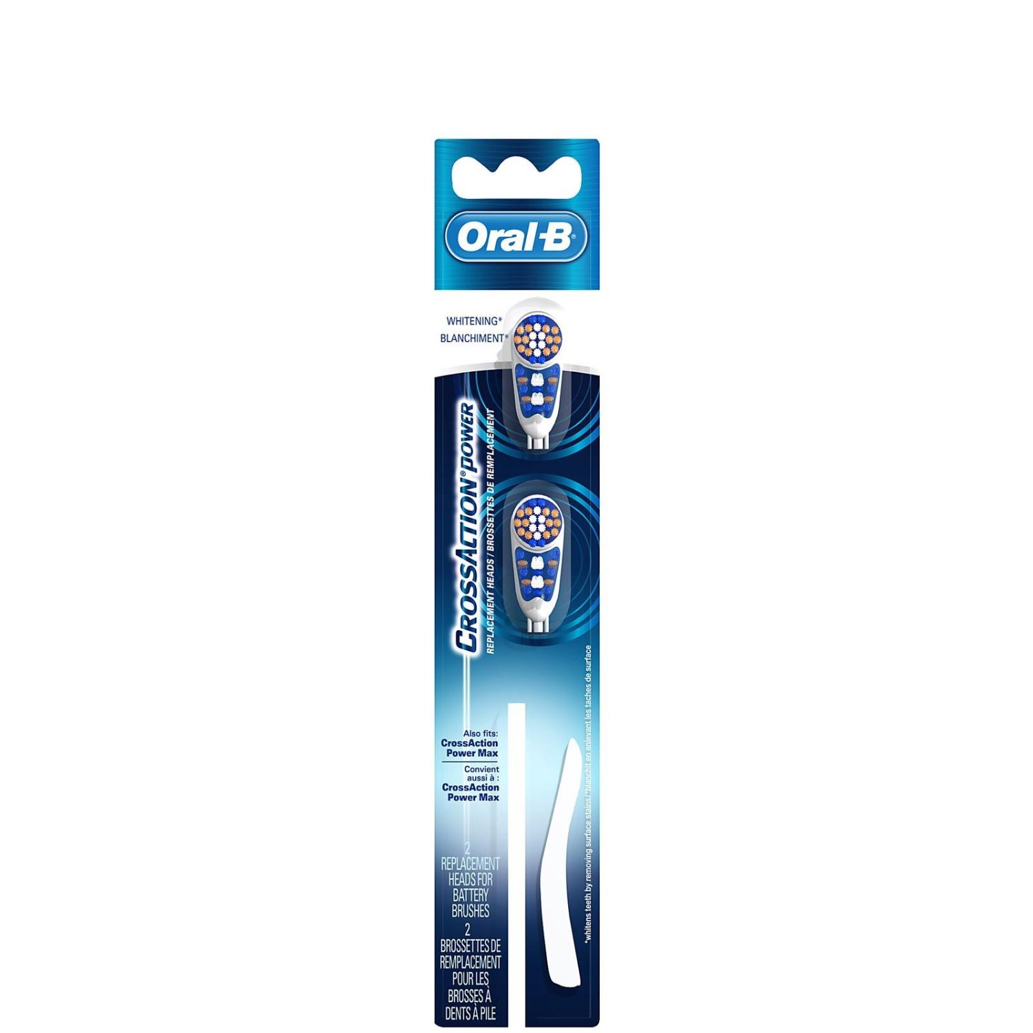 Oral-B CrossAction Power Whitening Replacement Heads - Pack of 2 | Buy ...