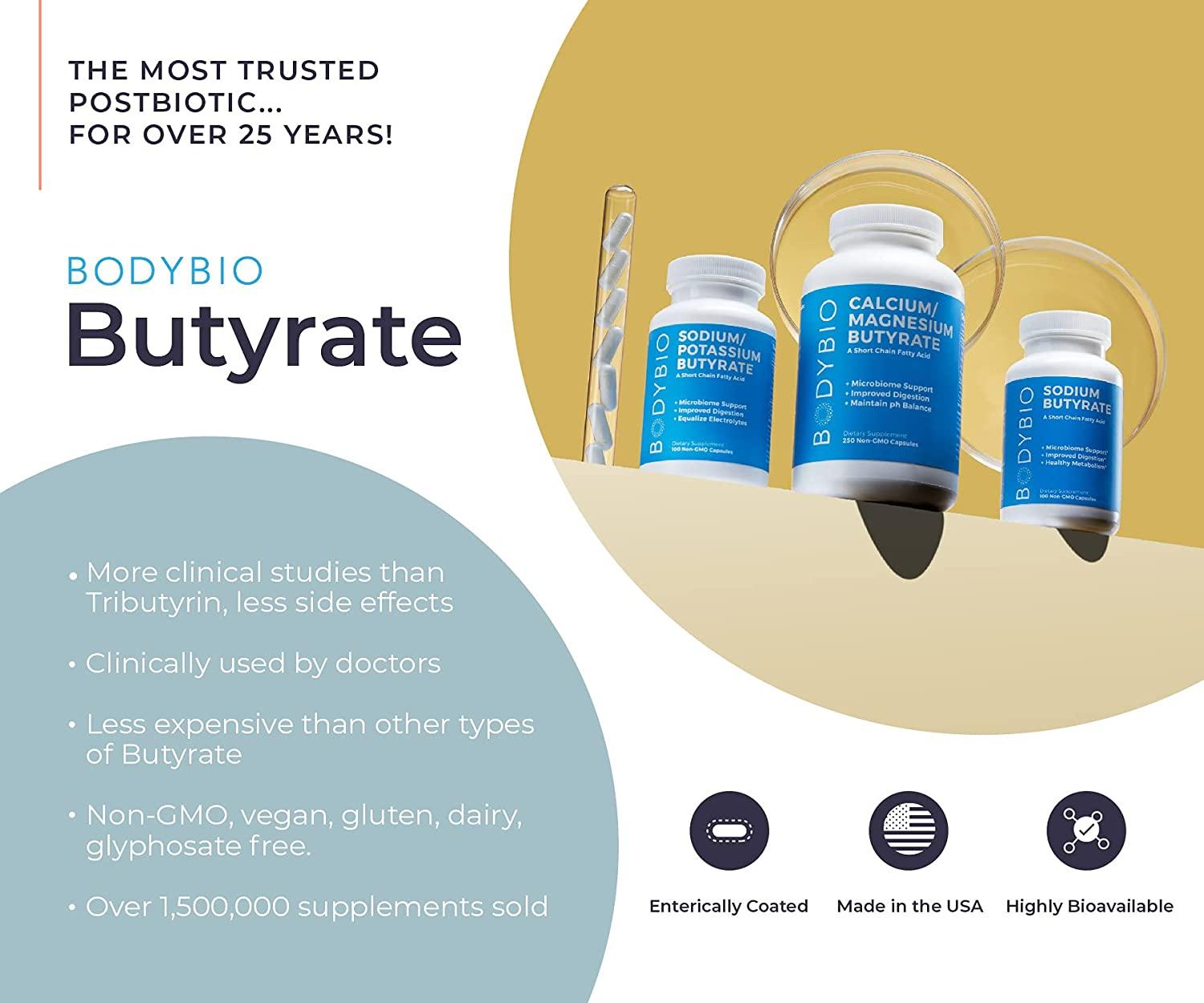 Gut Health Supplement 100 Caps - Butyrate + Sodium | The Ultimate ...