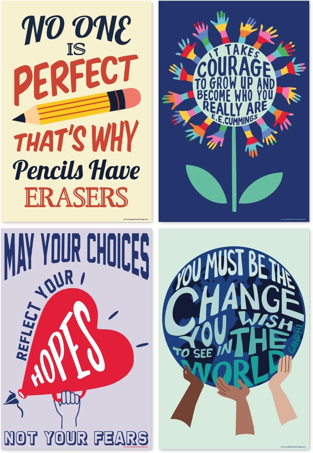 Sweetzer & Orange Growth Mindset Posters Set - 13 Motivational ...