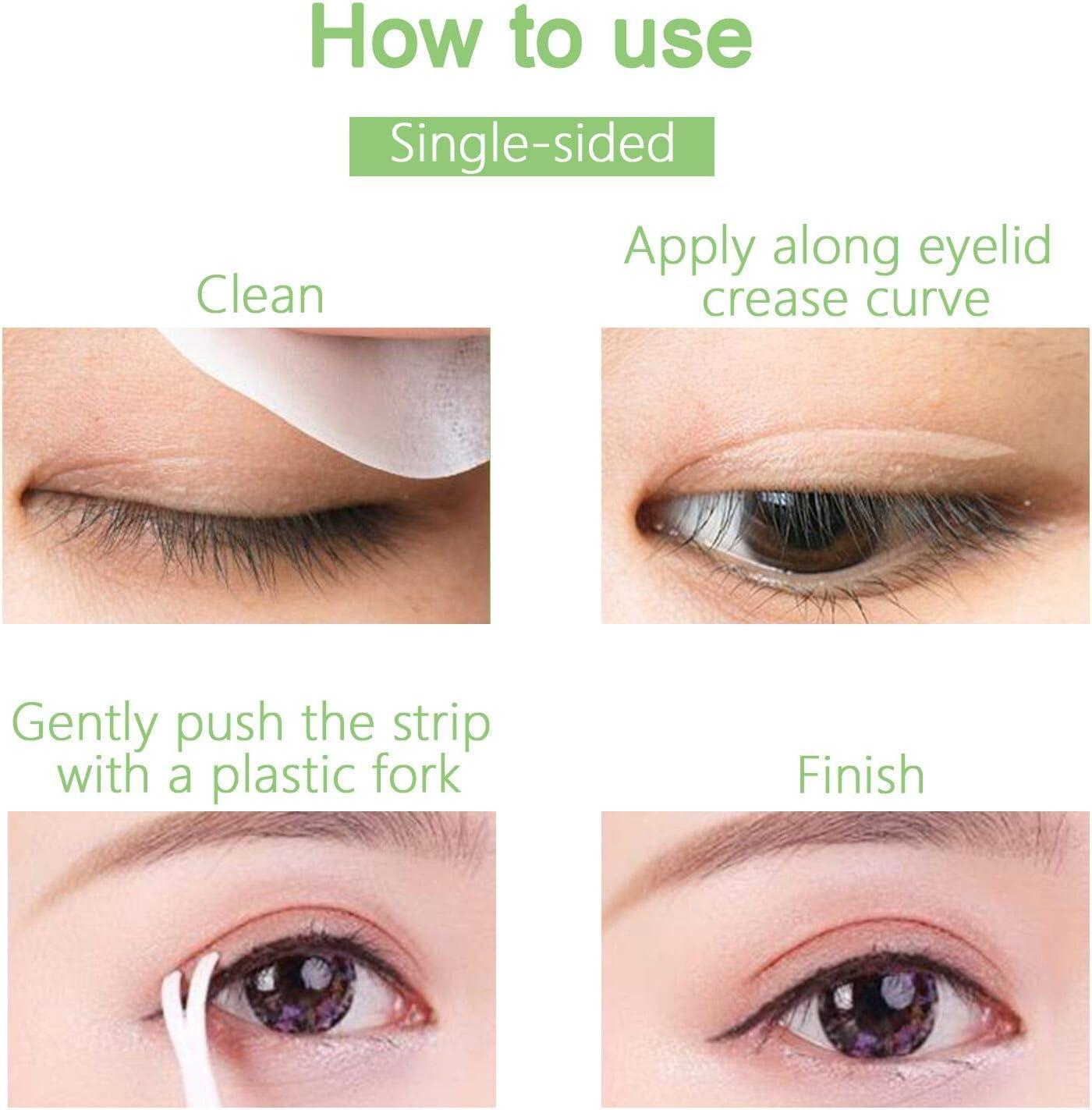 Jeanssar Invisible Eyelid Tapes Stickers(320Pcs X 4MM) One-Sided Sticky ...