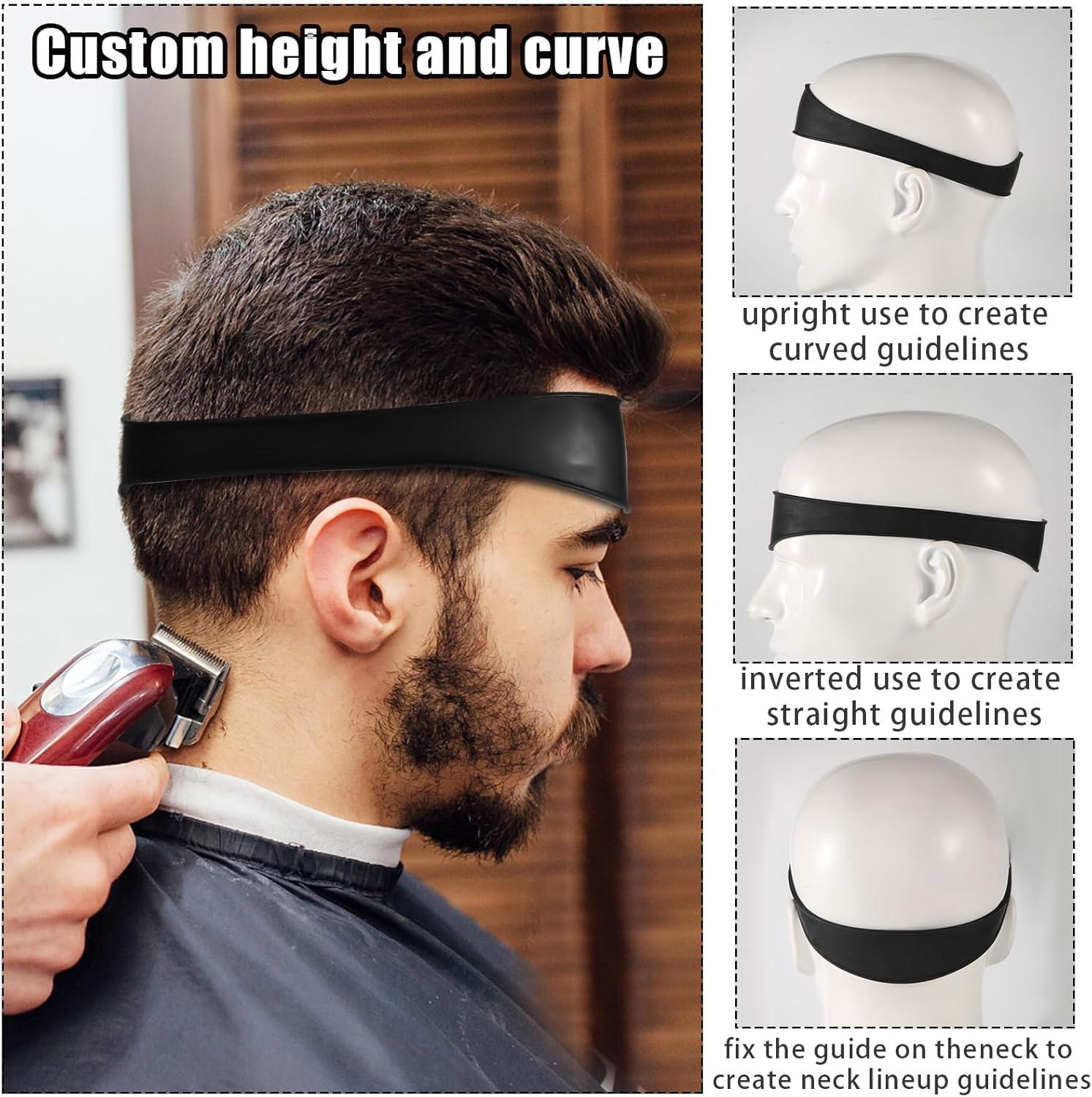 Hair Trimming Guide Men Black Hair Cut Guides Fade Cutting Tool with 2 ...