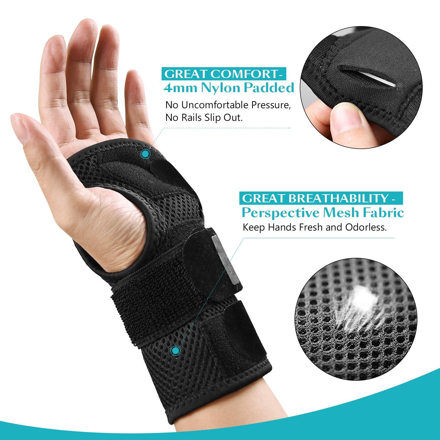 Carpal Tunnel Relief Wrist Bandage - Compression Hand Support for ...