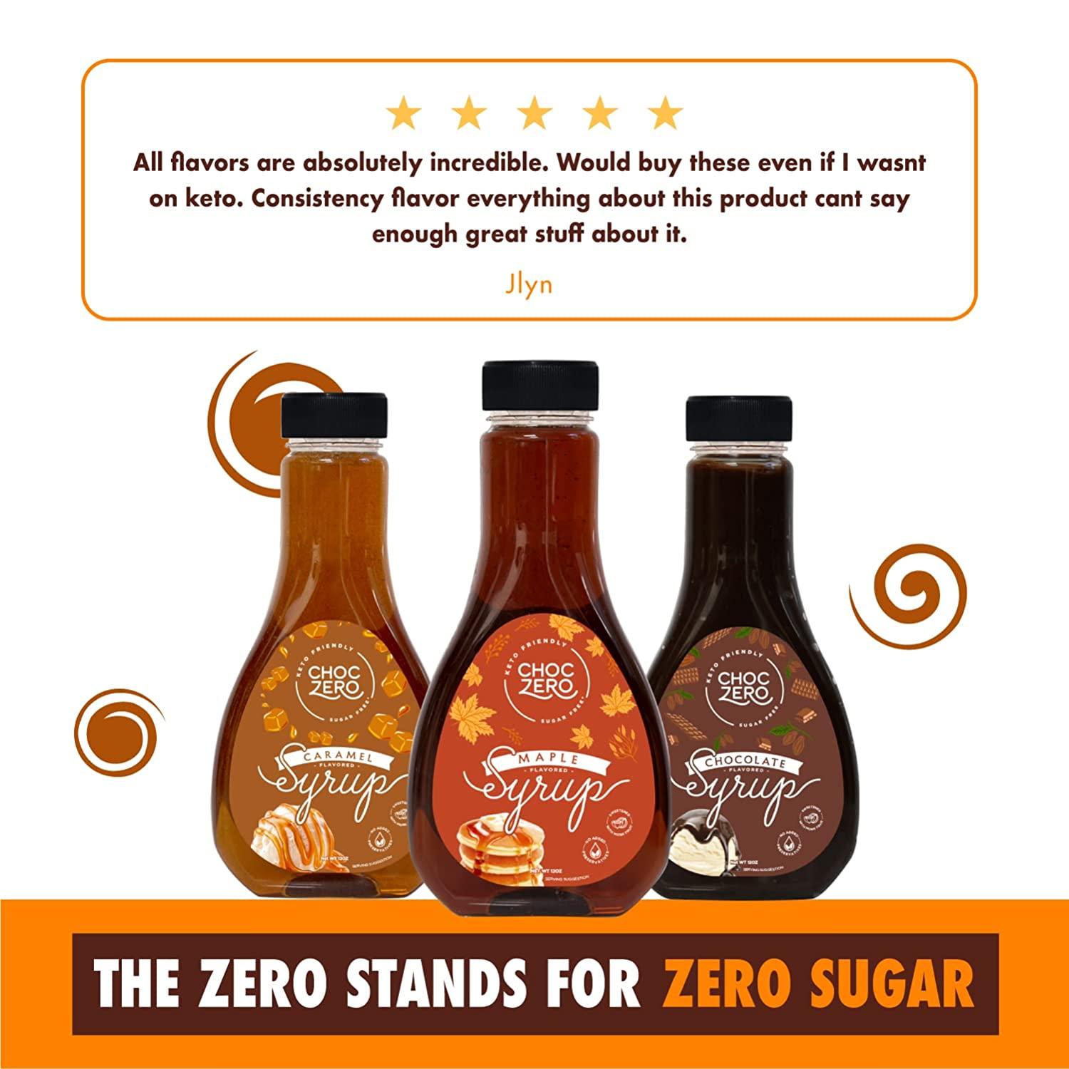 ChocZero Maple Syrup - Sugar-Free, Keto, Vegan, Gluten-Free (12 oz ...