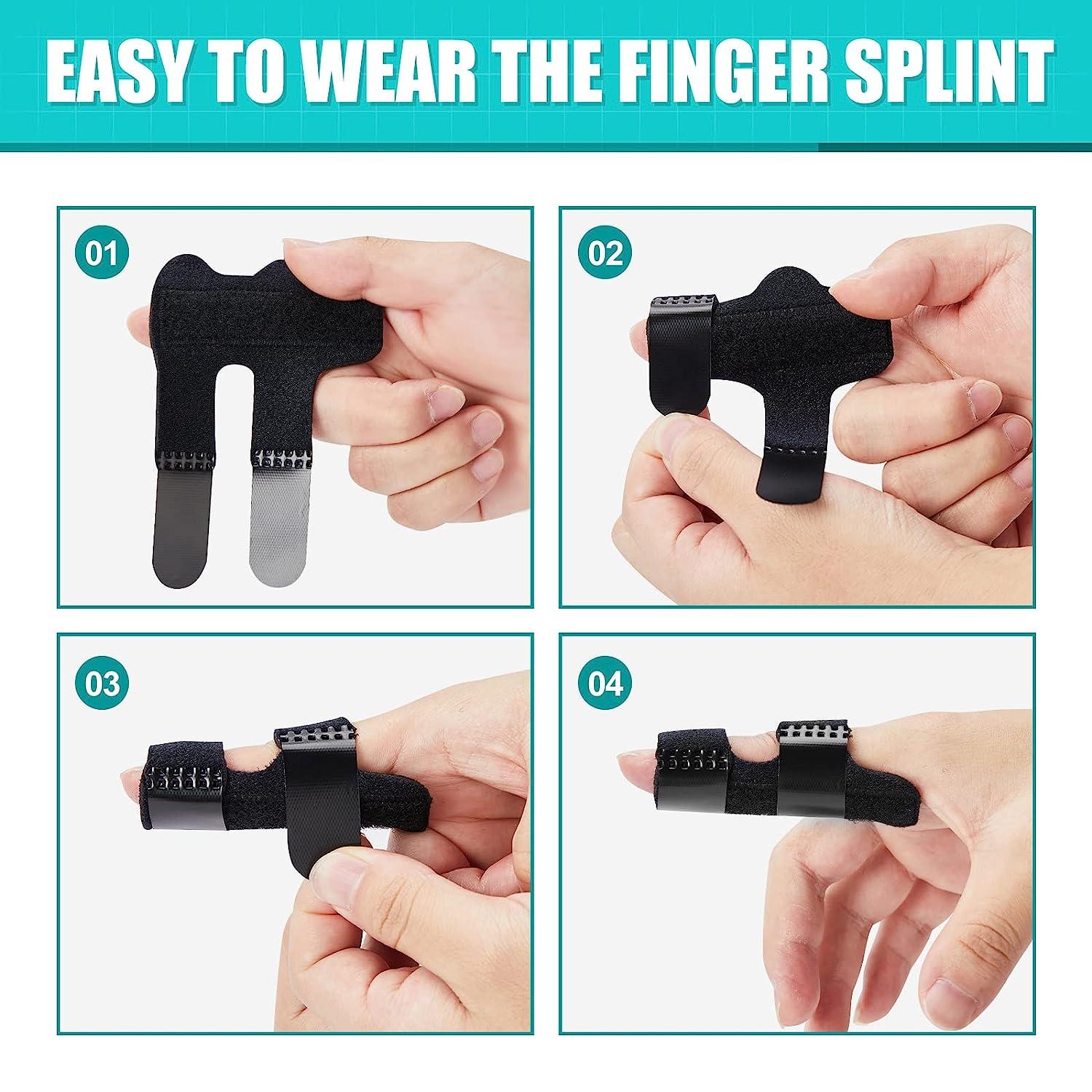 Adjustable Finger Splints (3PCS) - Support Braces for Trigger Finger ...