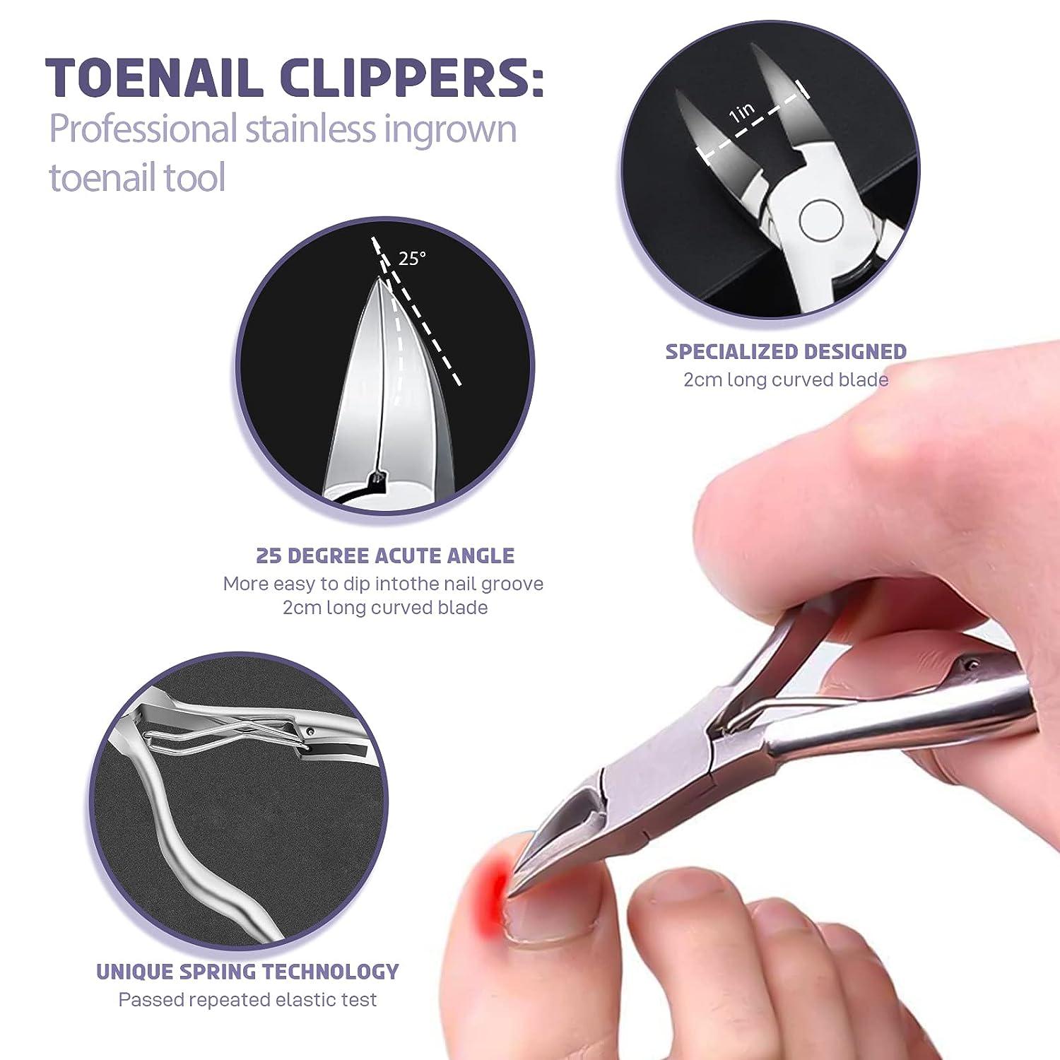 Ingrown Toenail Removal Kit - Corrector Strips, Pedicure Tool, Braces ...