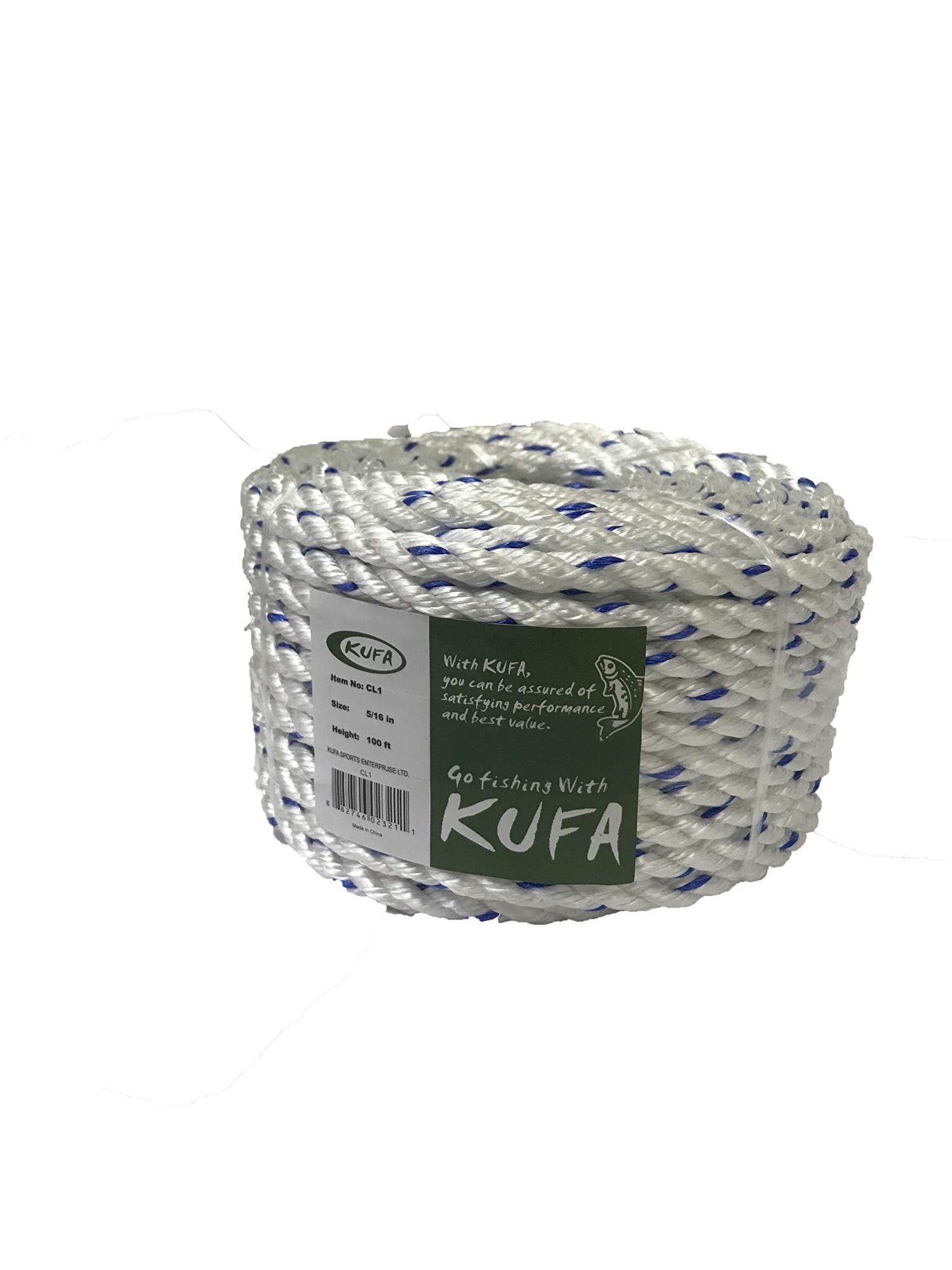 KUFA Sports 5/16 x 100' Non-Lead Sinking Line for Crab, Lobster, and ...
