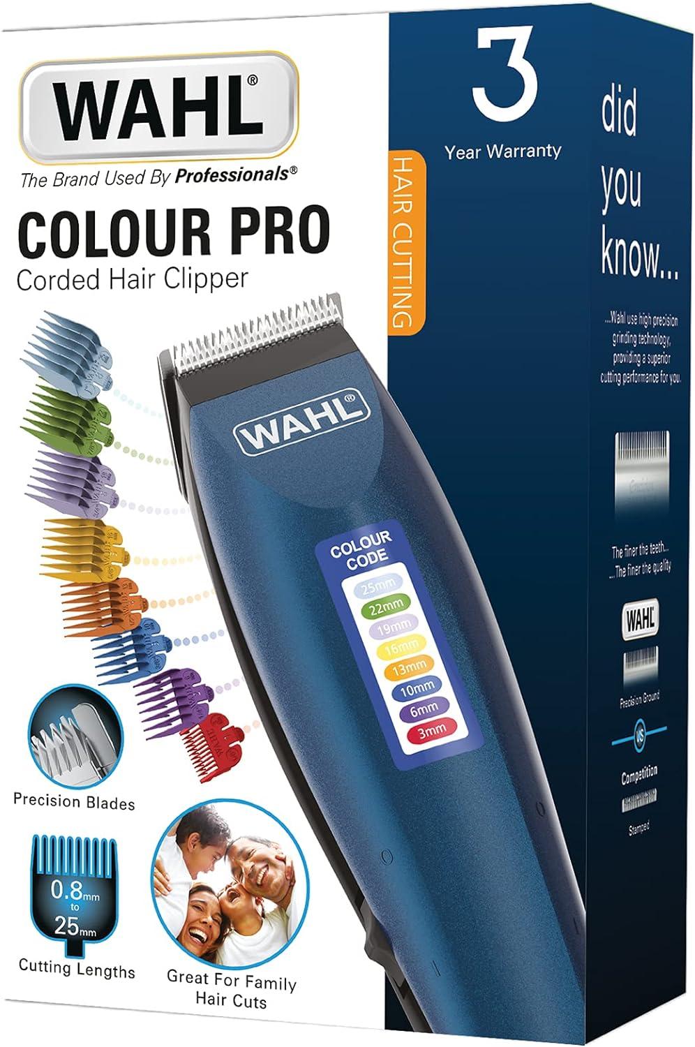 Wahl Colour Pro Corded Men's Hair Clippers with Colour Coded Guides ...