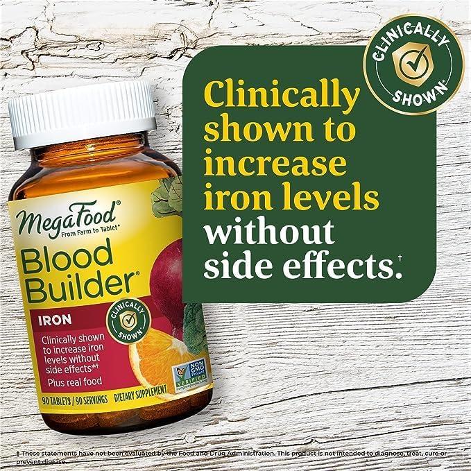 Buy Mega Food Blood Builder 90 Tabs - Enhance Energy & Wellness ...