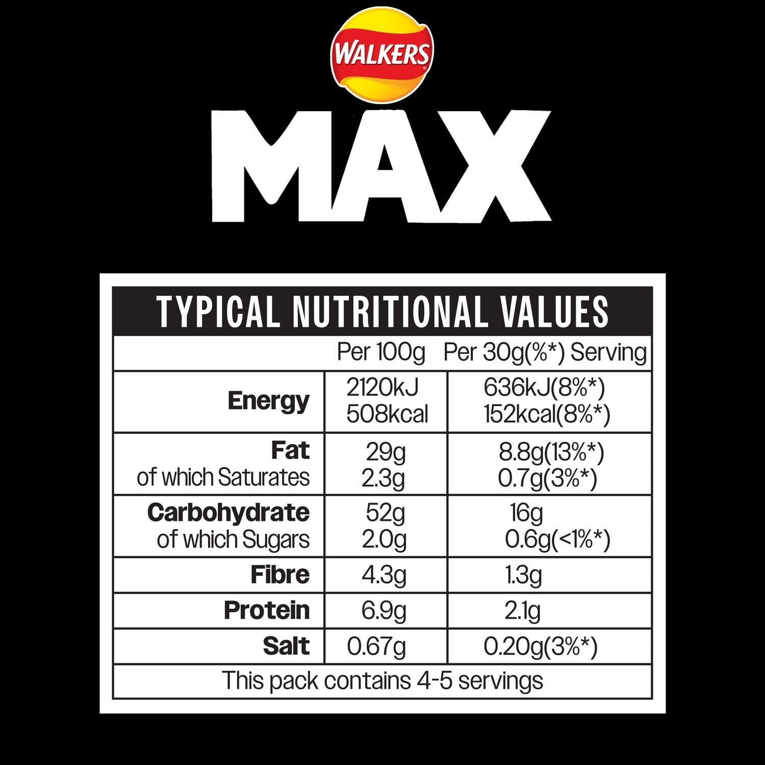Walkers Max Extra Flamin' Hot Crisps 130g 130 g (Pack of 1) | Buy Now with Express International ...
