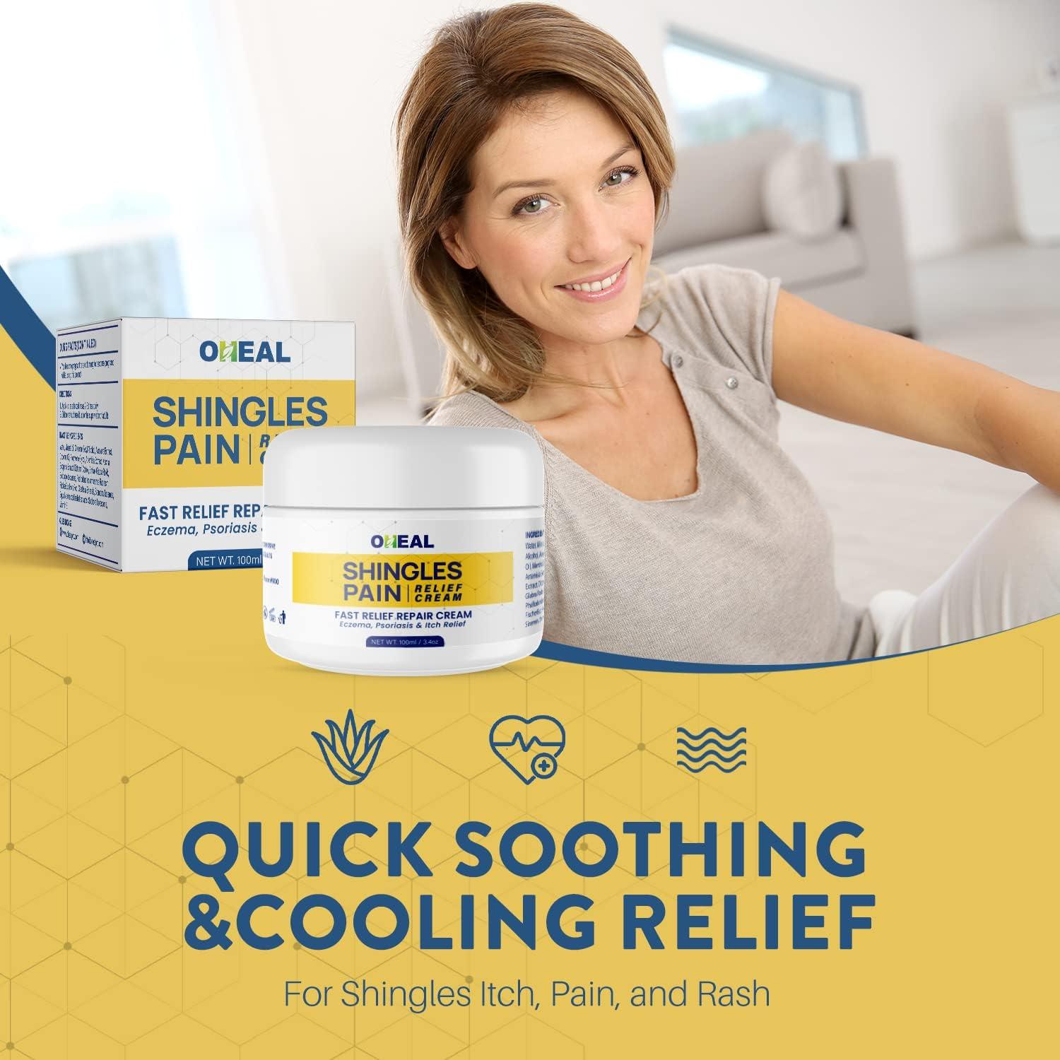 Oheal Shingles Pain Relief Cream - 3.4OZ White | Soothing Treatment for ...
