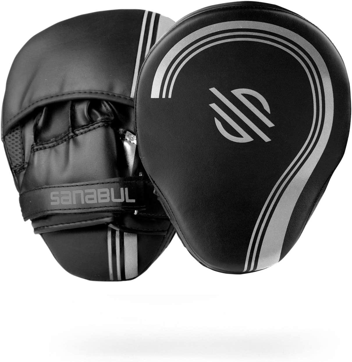 Sanabul Core Series Curved Punching Mitts - GunMetal | MMA & Boxing ...
