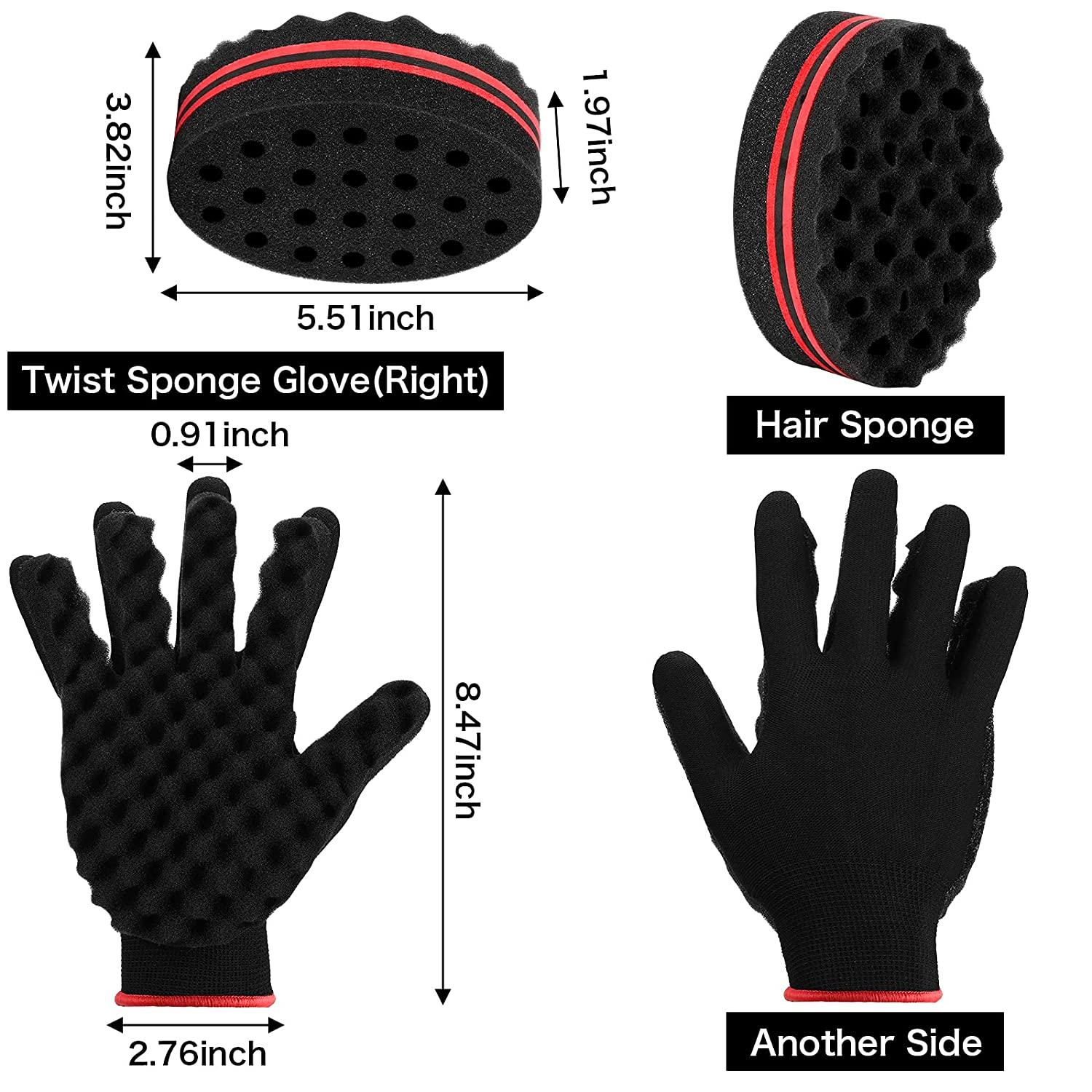 5 Piece Afro Twist Hair Comb Set - Twist Comb, Afro Pick, Curl Sponge ...