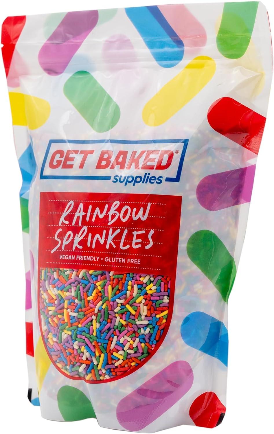 GET BAKED Rainbow Sprinkles | Genuine American Sprinkles | 1kg | Vegan ...