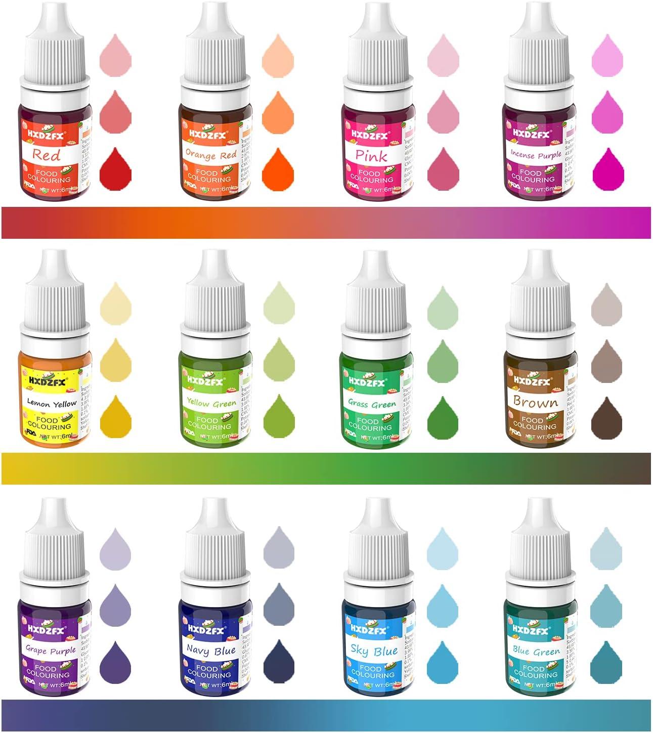 12 Colours x 6ml Concentrated Liquid Cake Food Colouring Set | Buy Now ...
