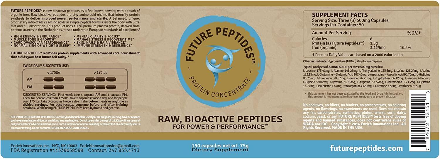 Future Peptides: Pure Protein Capsules - Amino Acids for Pre & Post ...