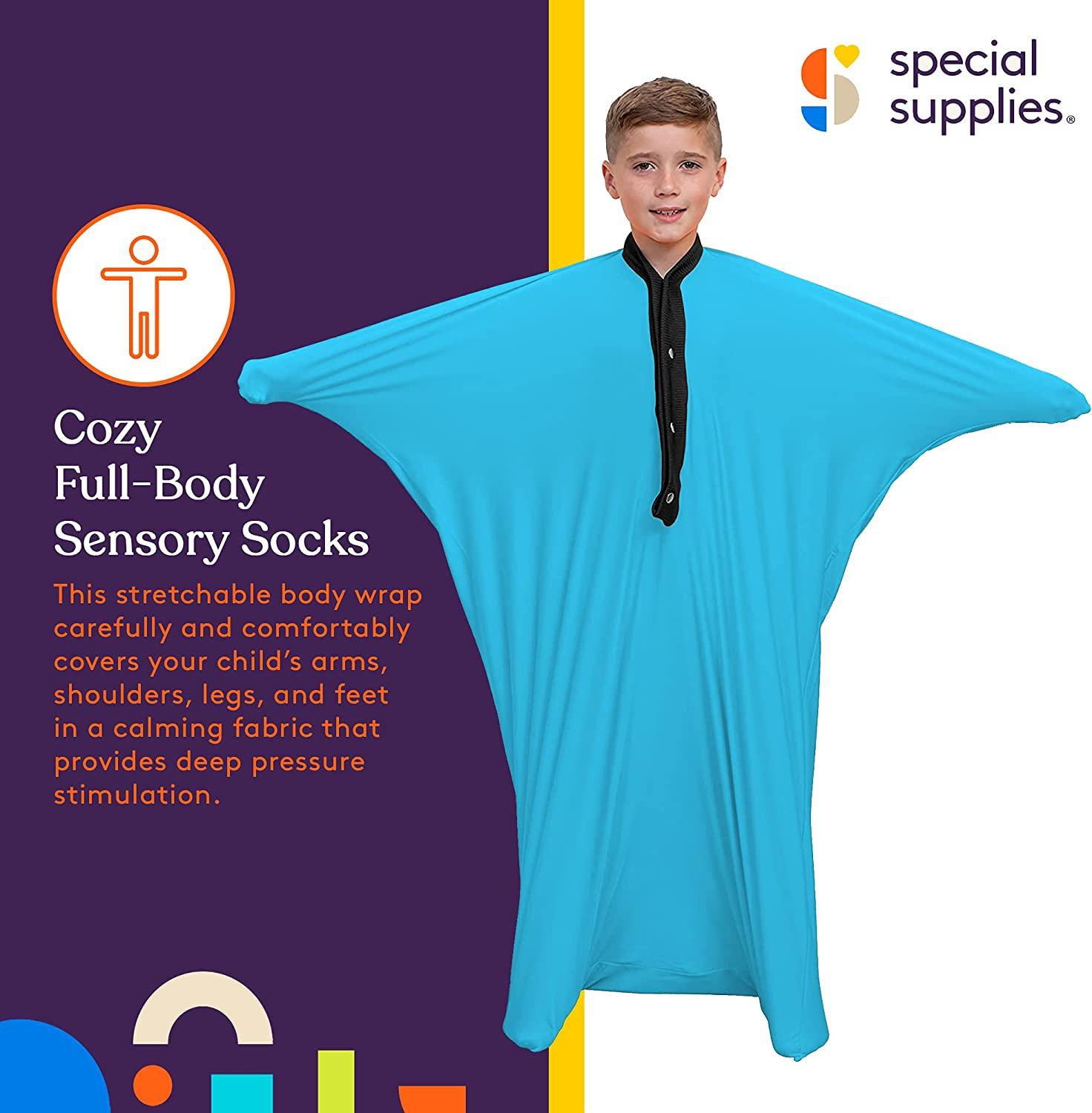 Sensory Body Sock for Kids | Blue Full-Body Wrap for Stress Relief ...