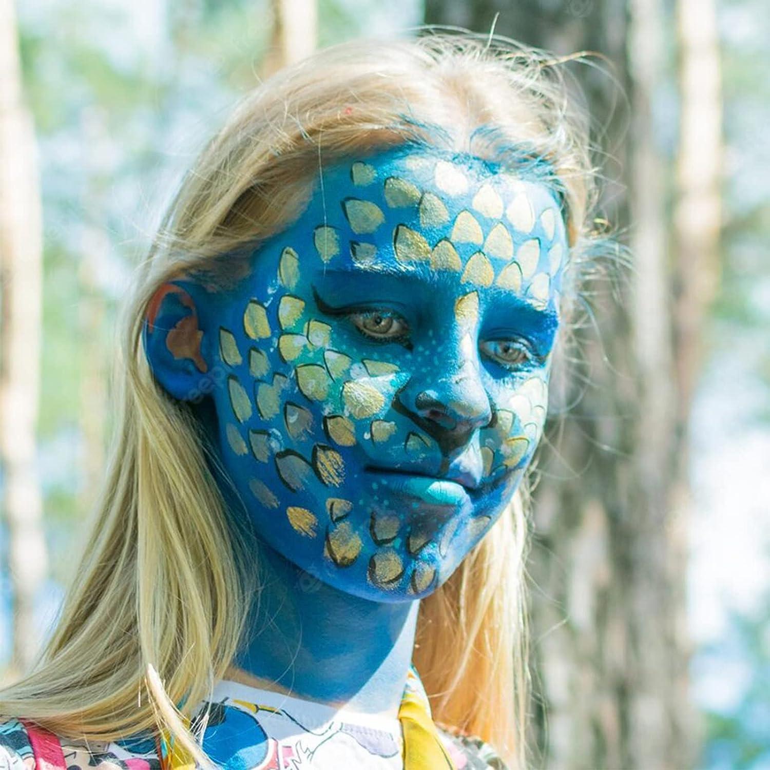 Latibell Blue Face Paint Stick (0.75 oz) - Professional Neon Makeup for ...