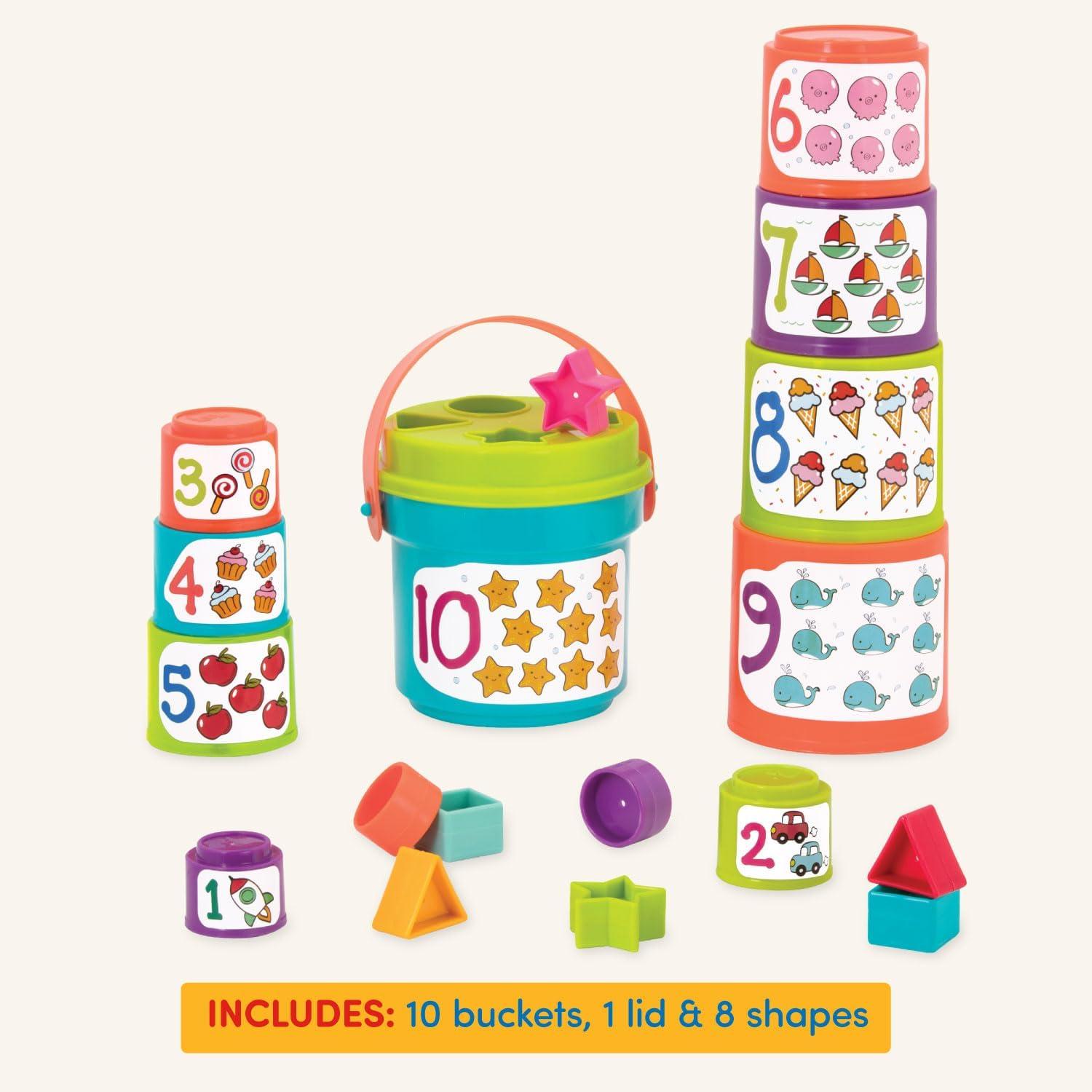 Batta Stacking Cups - Sorting & Learning Toy for Kids 18+ Months | 19 ...