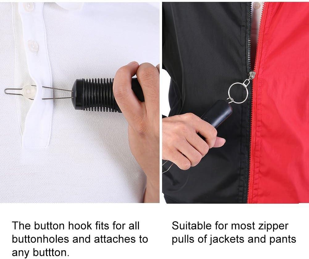 SoulQ Button Hook Zipper Pull Helper - Wide Handle Grip Dressing Aid ...