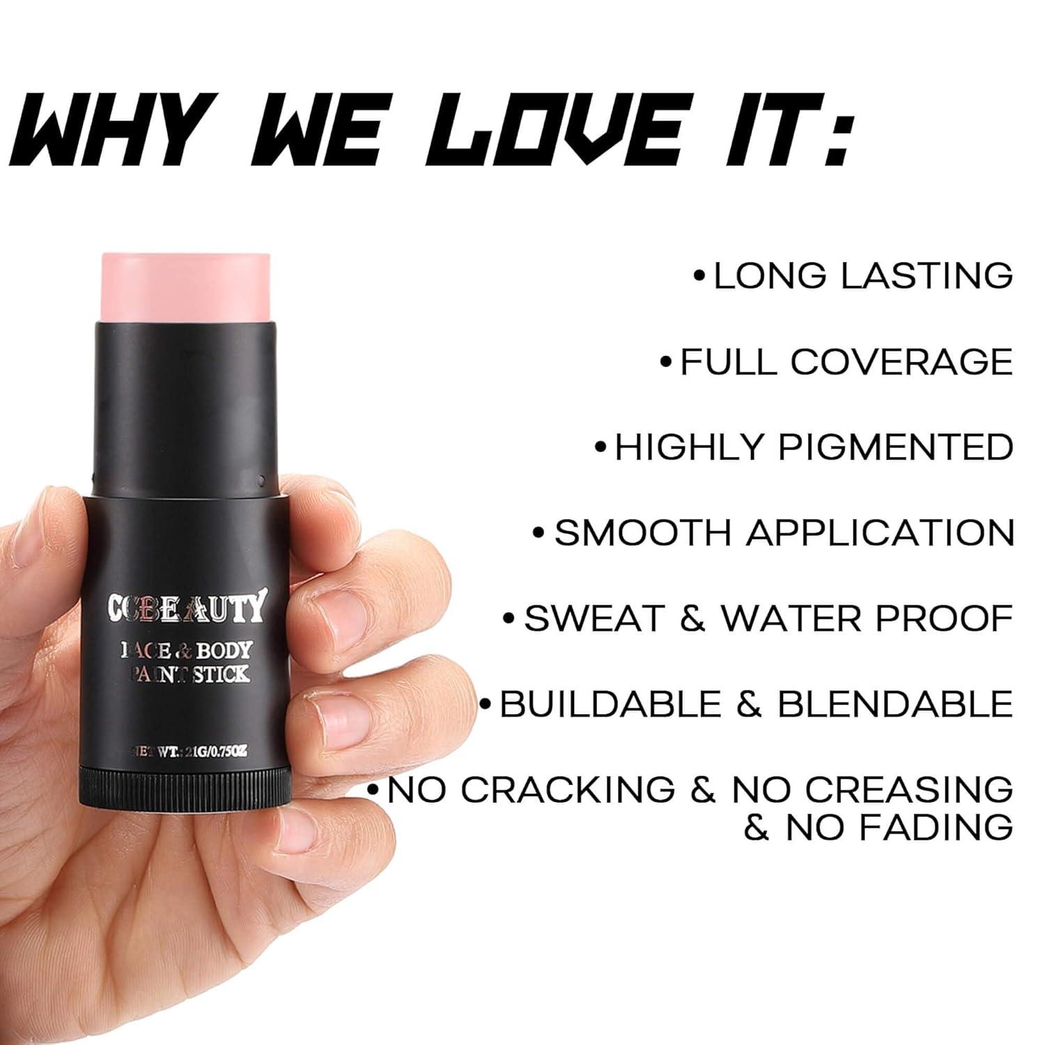 CCbeauty Baby Pink Face Paint Stick | Non-Toxic SFX Makeup for ...