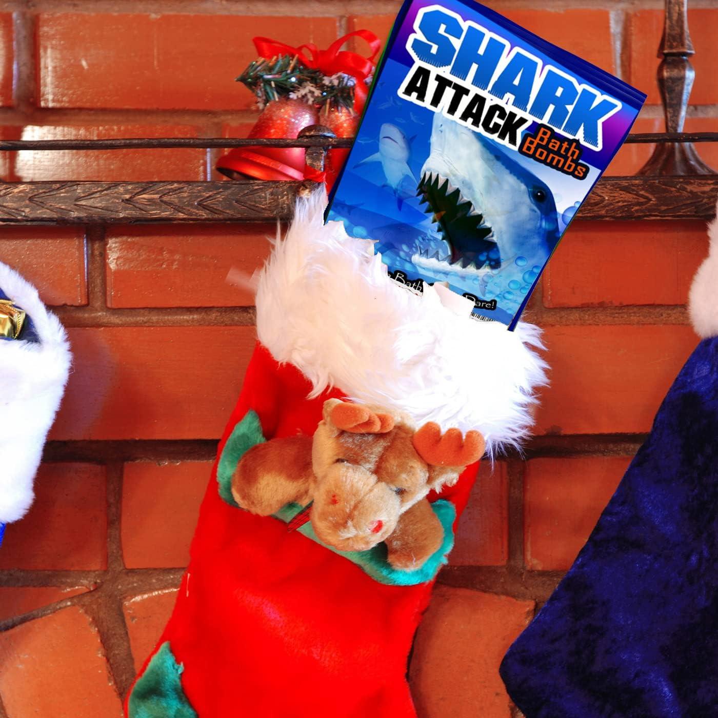 Shark Attack Bath Bombs - XL Black and Blue Bath Fizzers for Kids - Fun ...