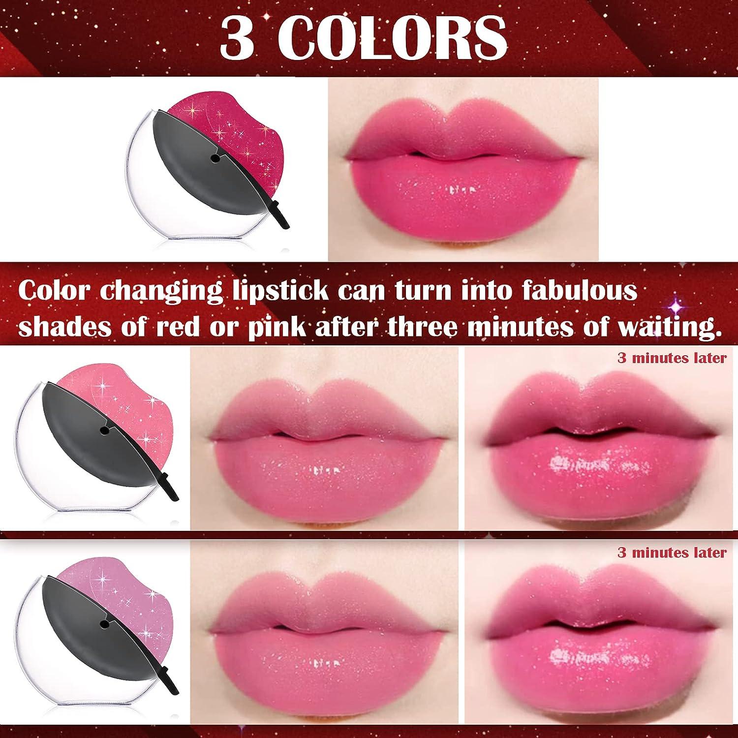 DAGEDA 3 Colors Lazy Lipstick - Magic Color Changing, Long Lasting ...