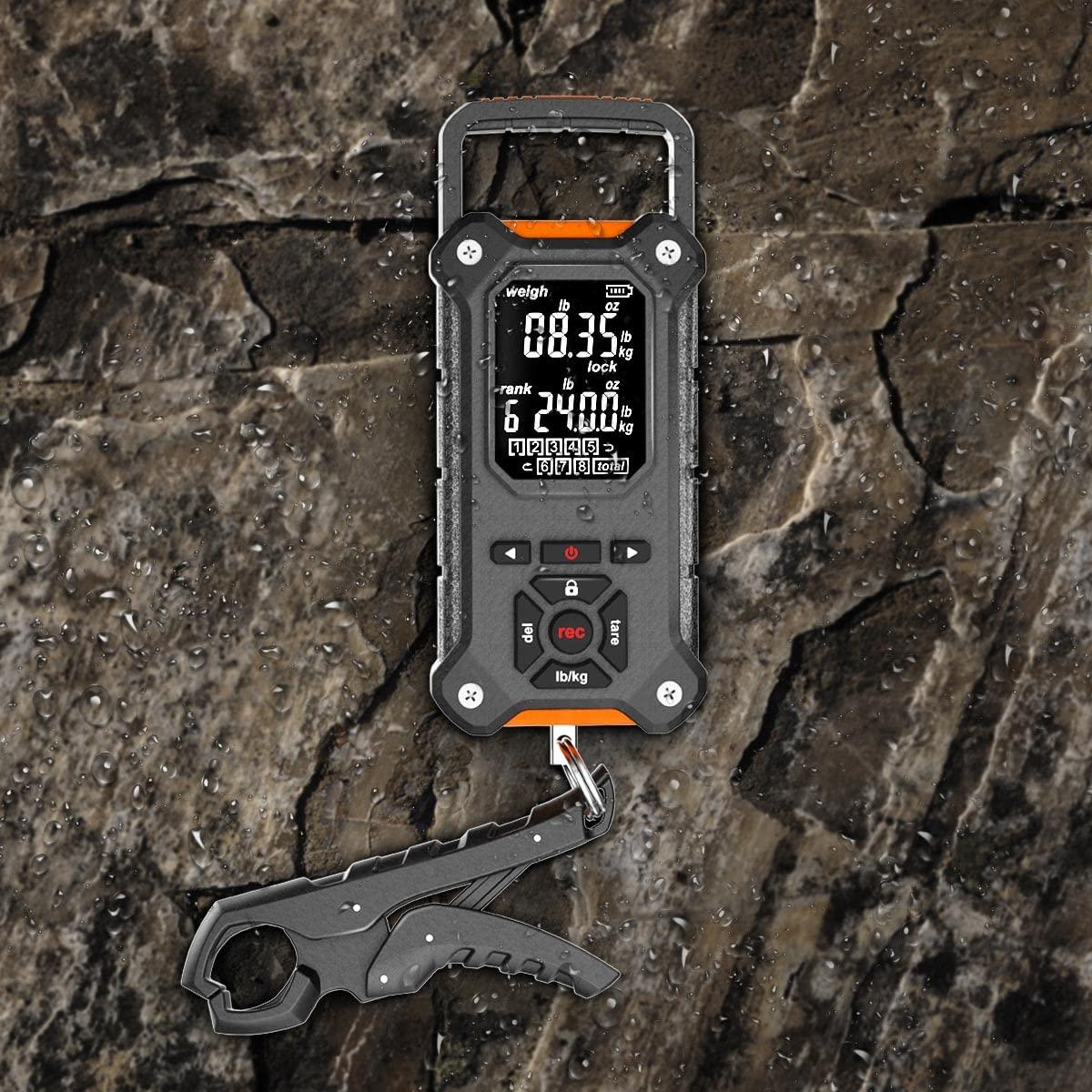 SNAIL TRAIL Fish Scale with Lip Gripper - 50 lbs Digital Fishing ...