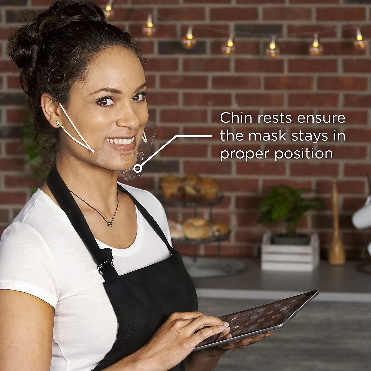 (30 Pack) Ultralight Transparent Hygienic Open Face Shield | Anti-Fog ...