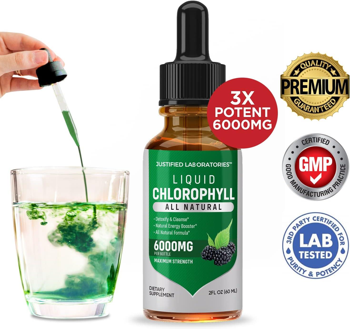 Justified Laboratories Liquid Chlorophyll Drops 6000MG - Maximum ...