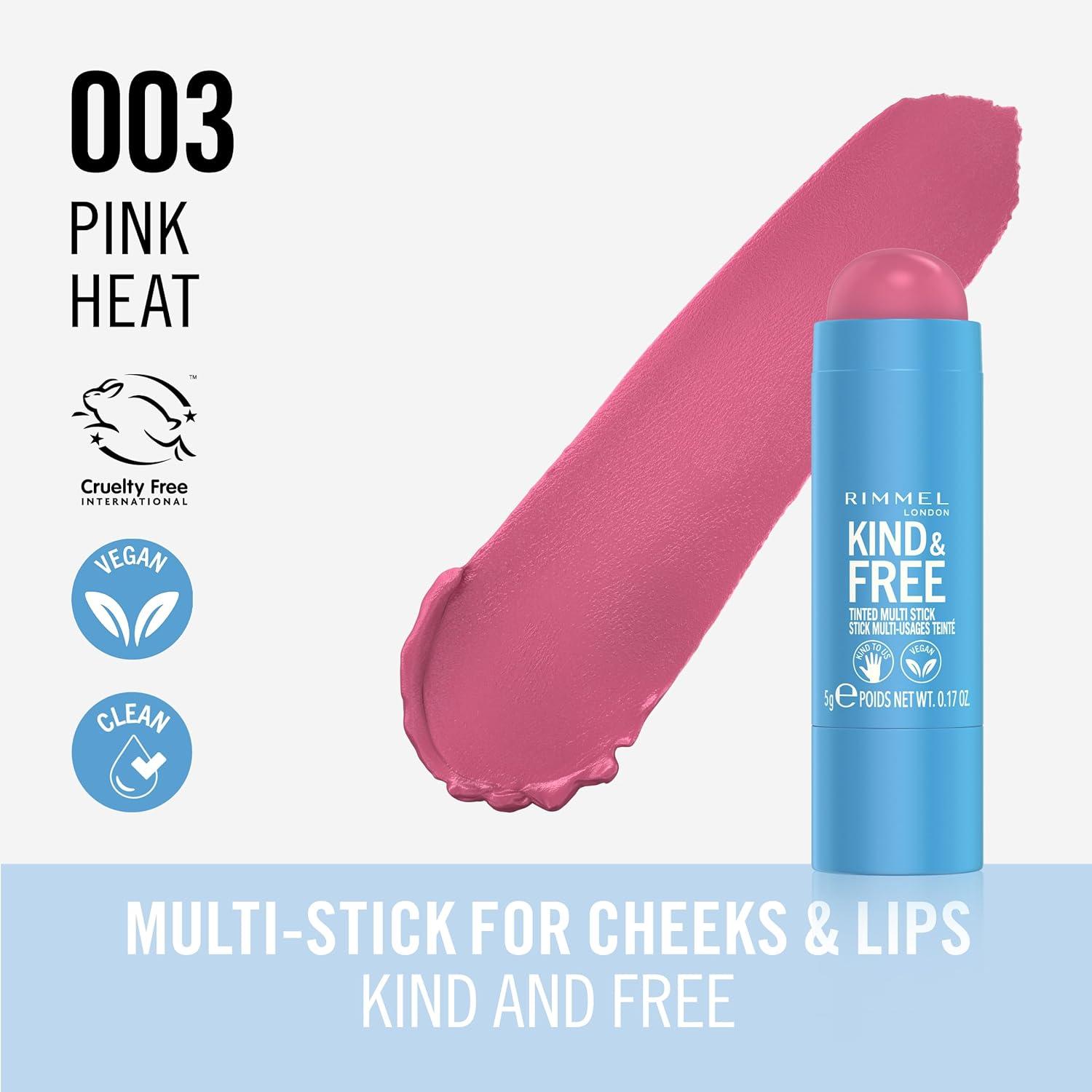 Rimmel Kind & Free Multi-Stick 003 Pink Heat - Hydrating and Versatile ...