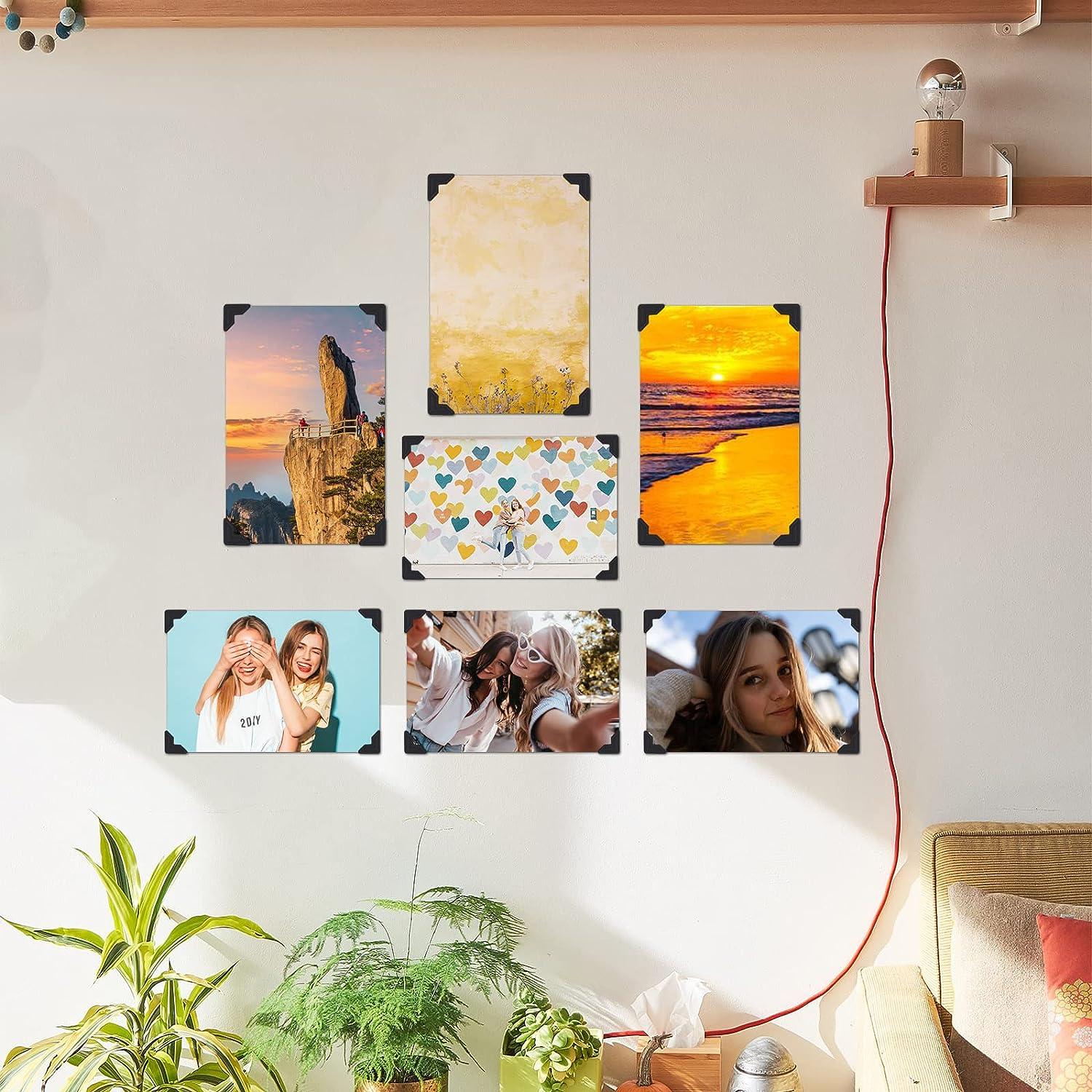 288 Pcs Self-Adhesive Photo Mounting Corners Photo Corner Sticker Black ...