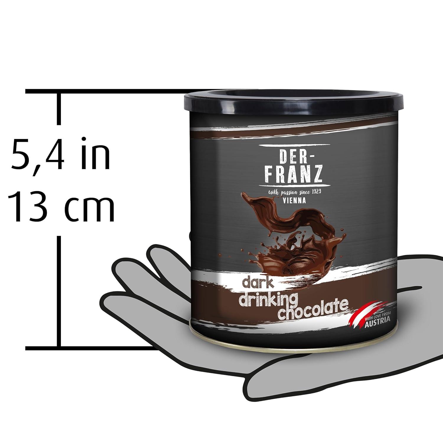 Der Franz Dark Drinking Chocolate - 2 x 500g Gourmet Hot Chocolate Mix ...