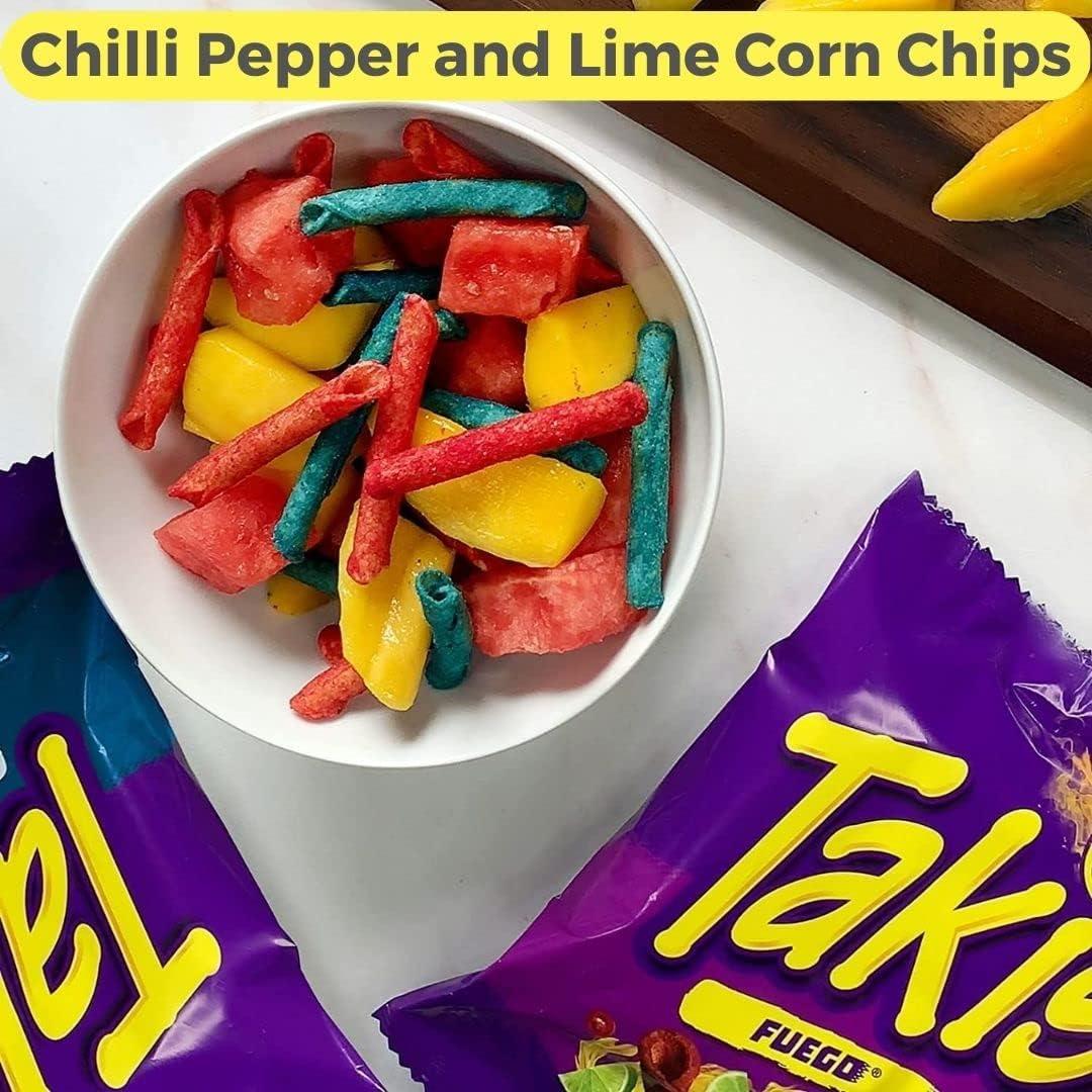 Takis Fuego 55g (PACK OF 6) - Takis Fuego Chilli Pepper and Lime Corn ...
