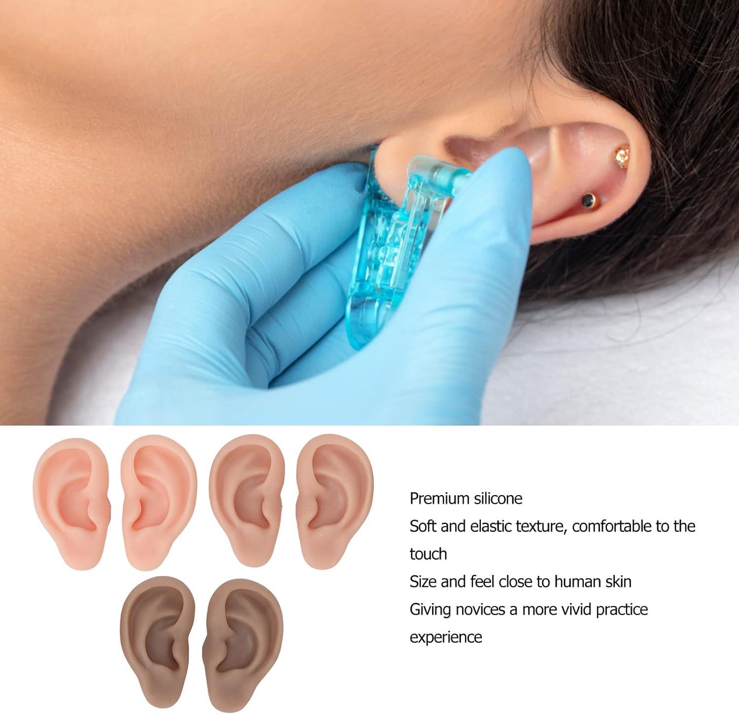 Artificial Ear Model Set - 3 Pairs Soft Human Ear Models in 3 Colors ...