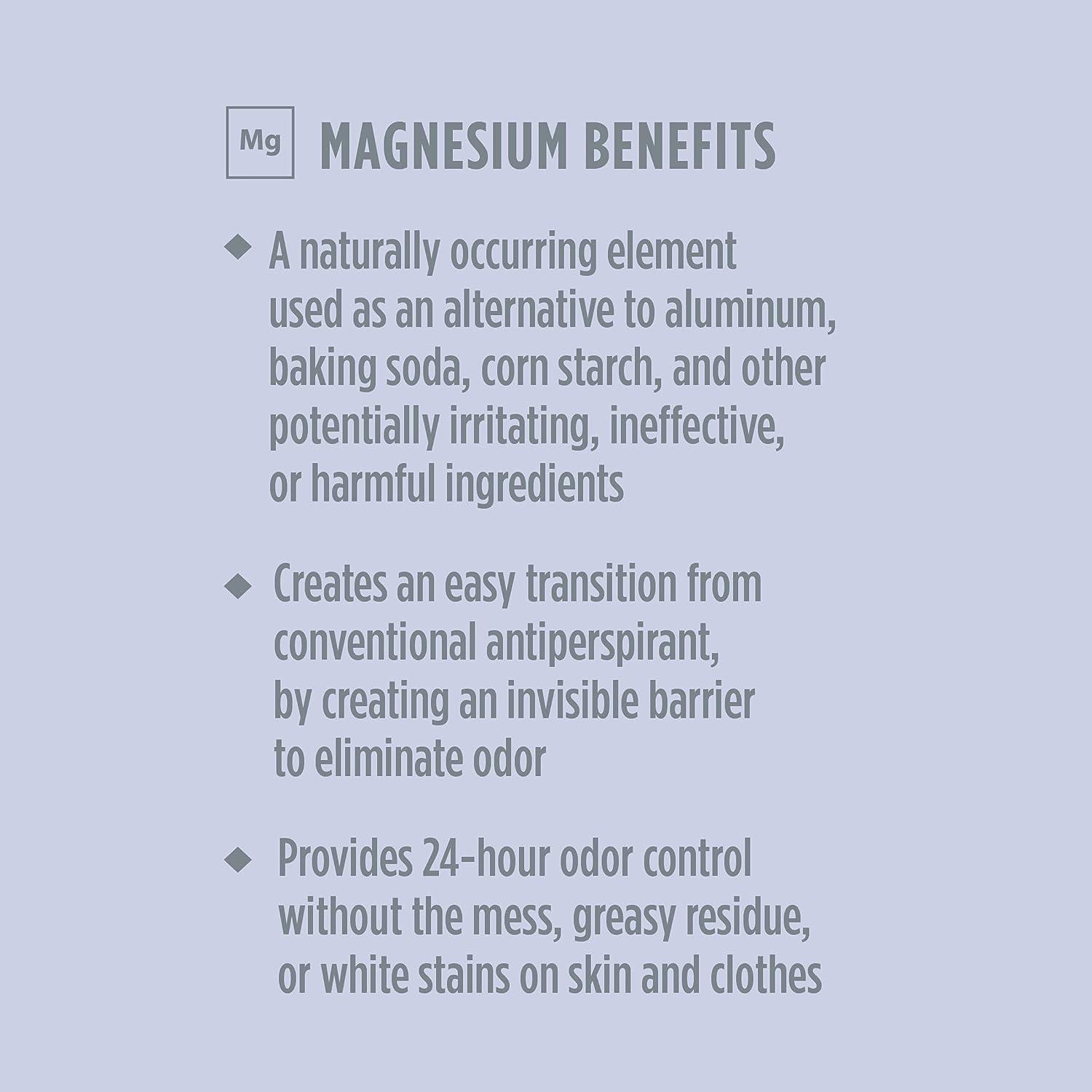Crystal Magnesium Non-Irritating Deodorant Stick | Aluminum-Free ...